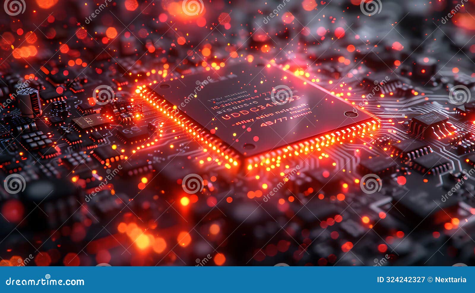 Tech Frontier Banner: Abstract Art & Innovation Stock Illustration ...