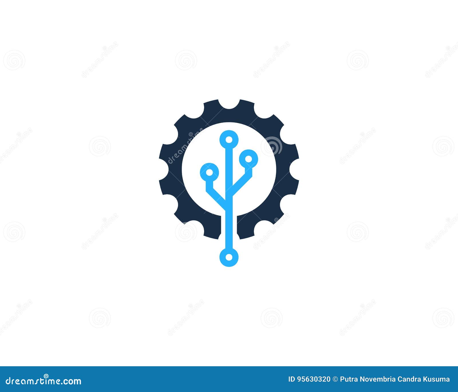 Tech Gear Icon Logo Design Element Stock Vector - Illustration of idea ...