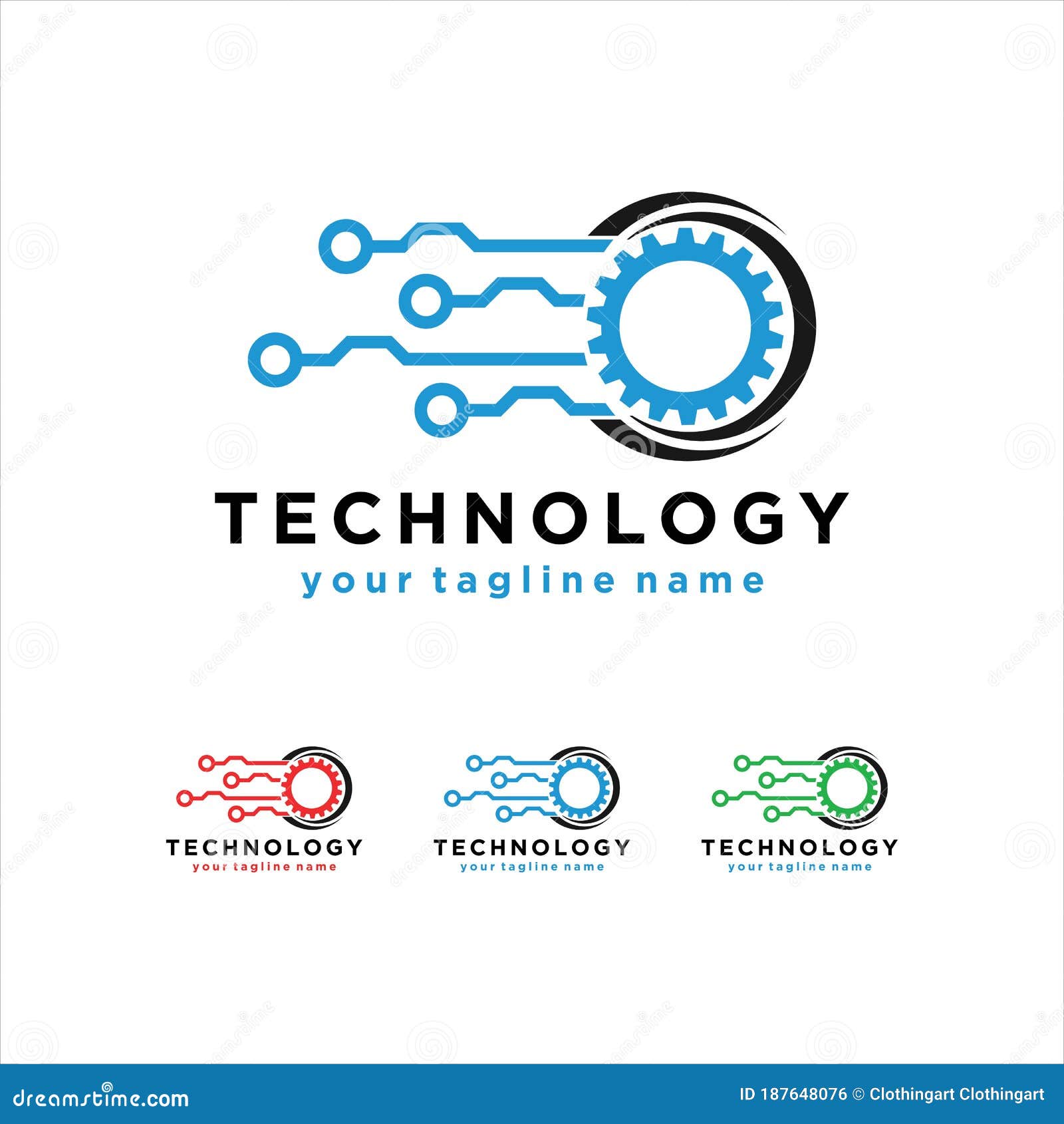 Tech Gear Logo Vector Design Template. Technology Logo Template Design ...