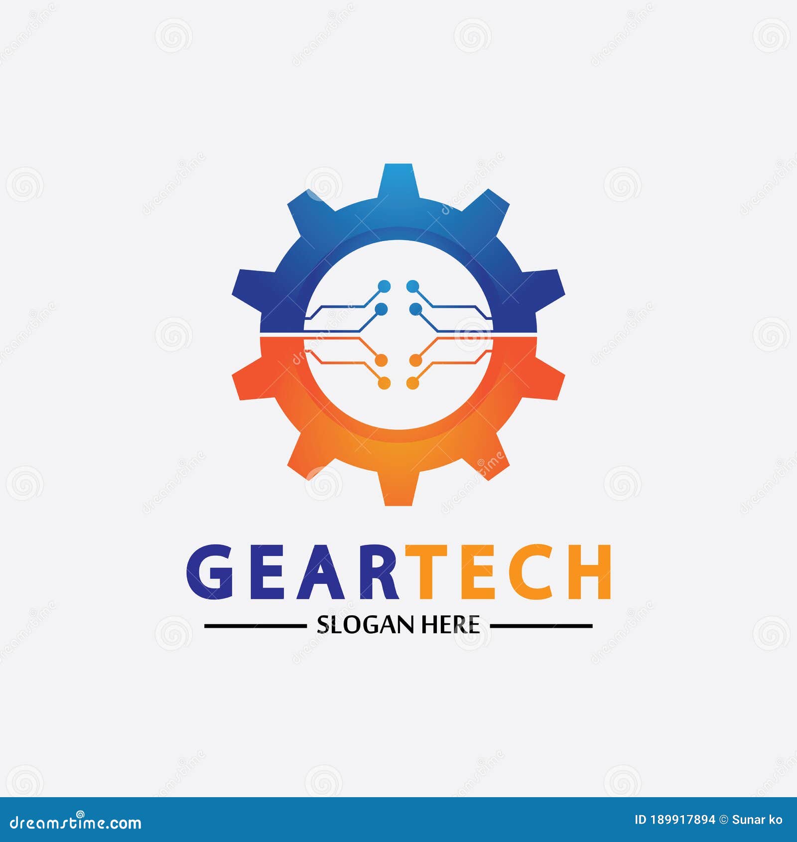 Tech Gear Logo Vector Design Template. Technology Logo Template Design ...