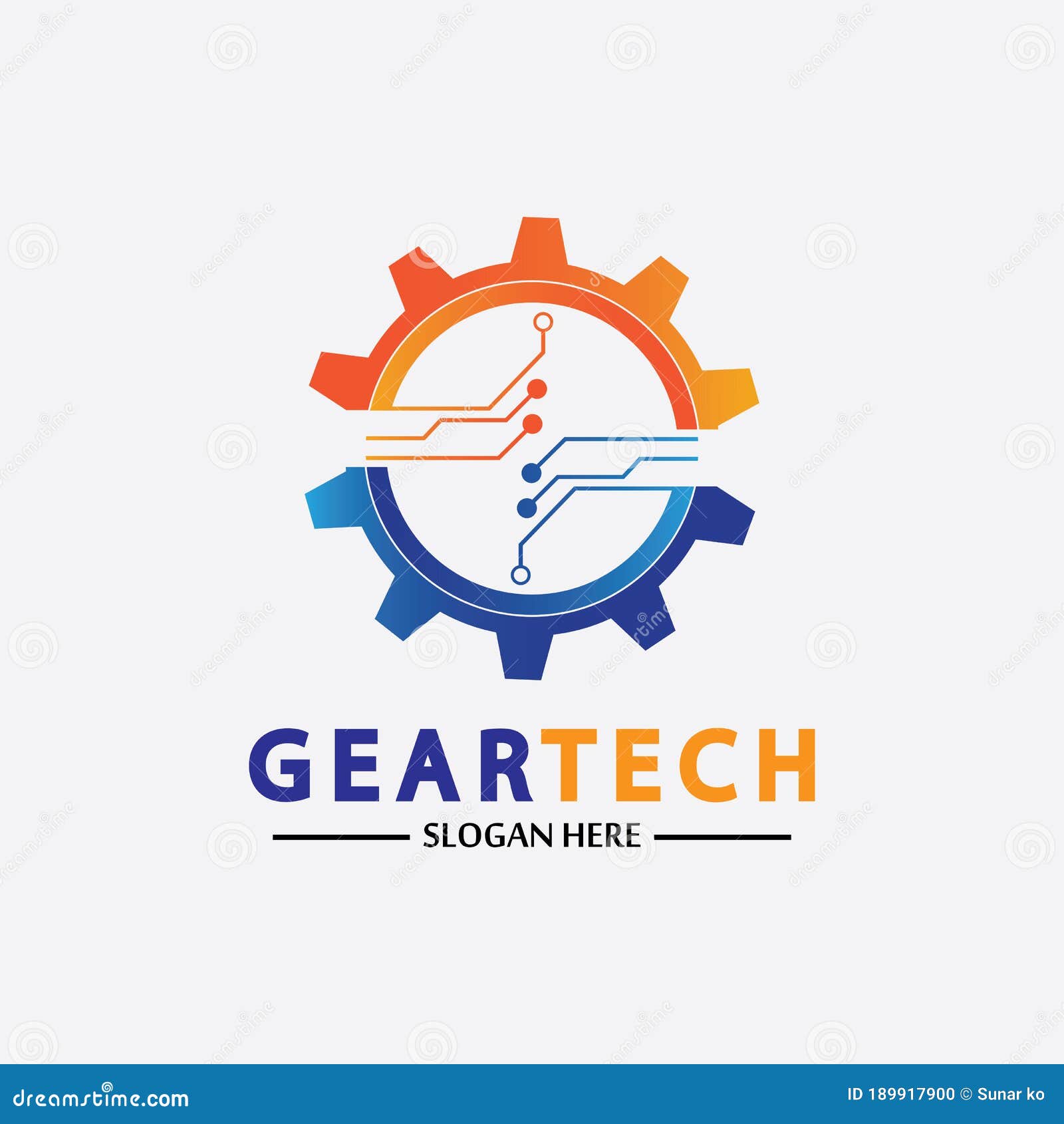 Tech Gear Logo Vector Design Template. Technology Logo Template Design ...