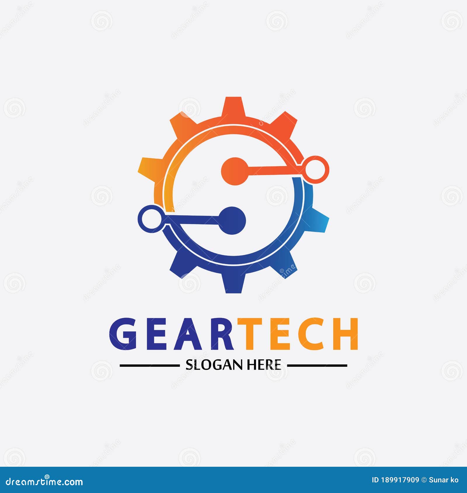 Tech Gear Logo Vector Design Template. Technology Logo Template Design ...