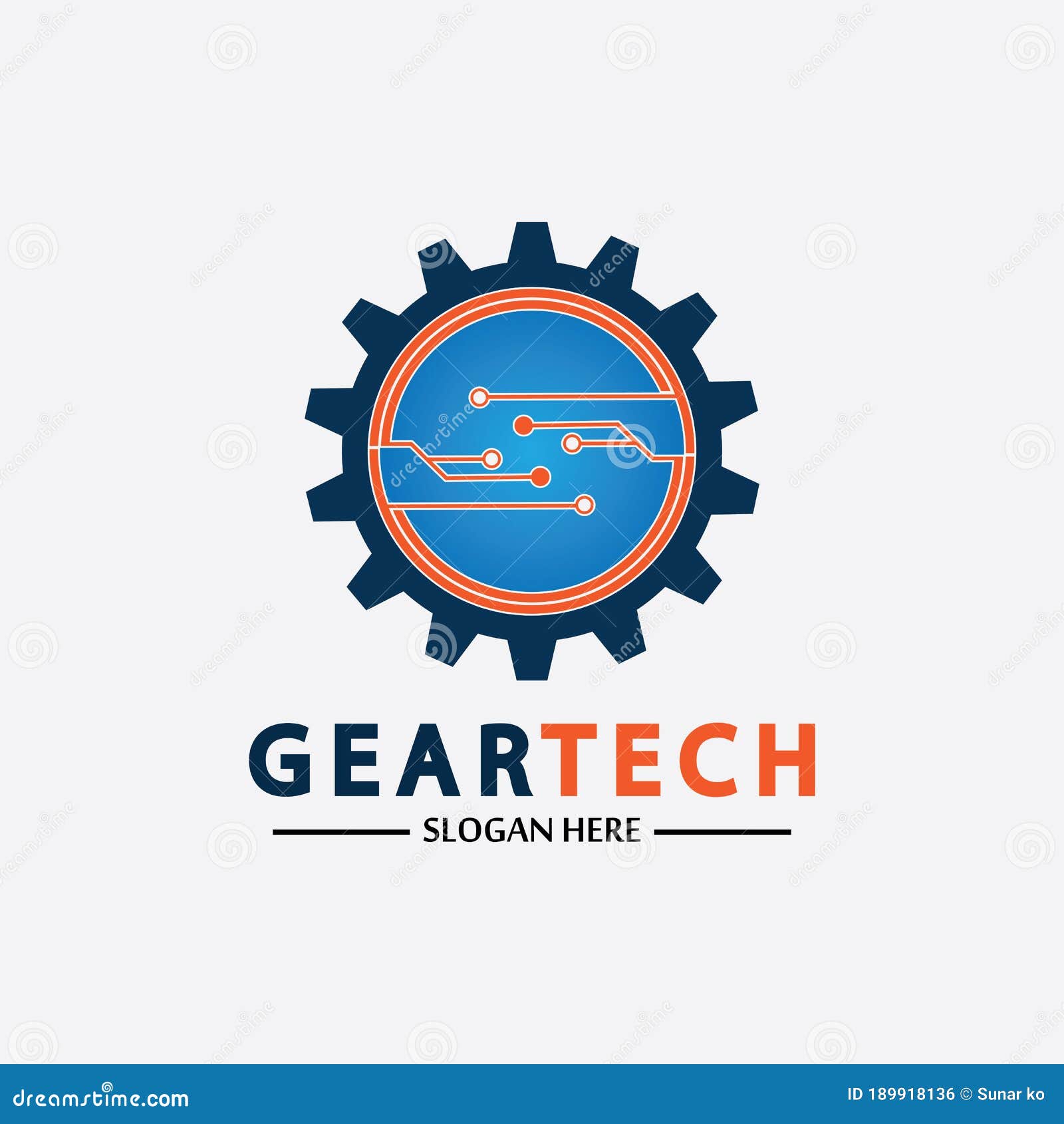 Tech Gear Logo Vector Design Template. Technology Logo Template Design ...