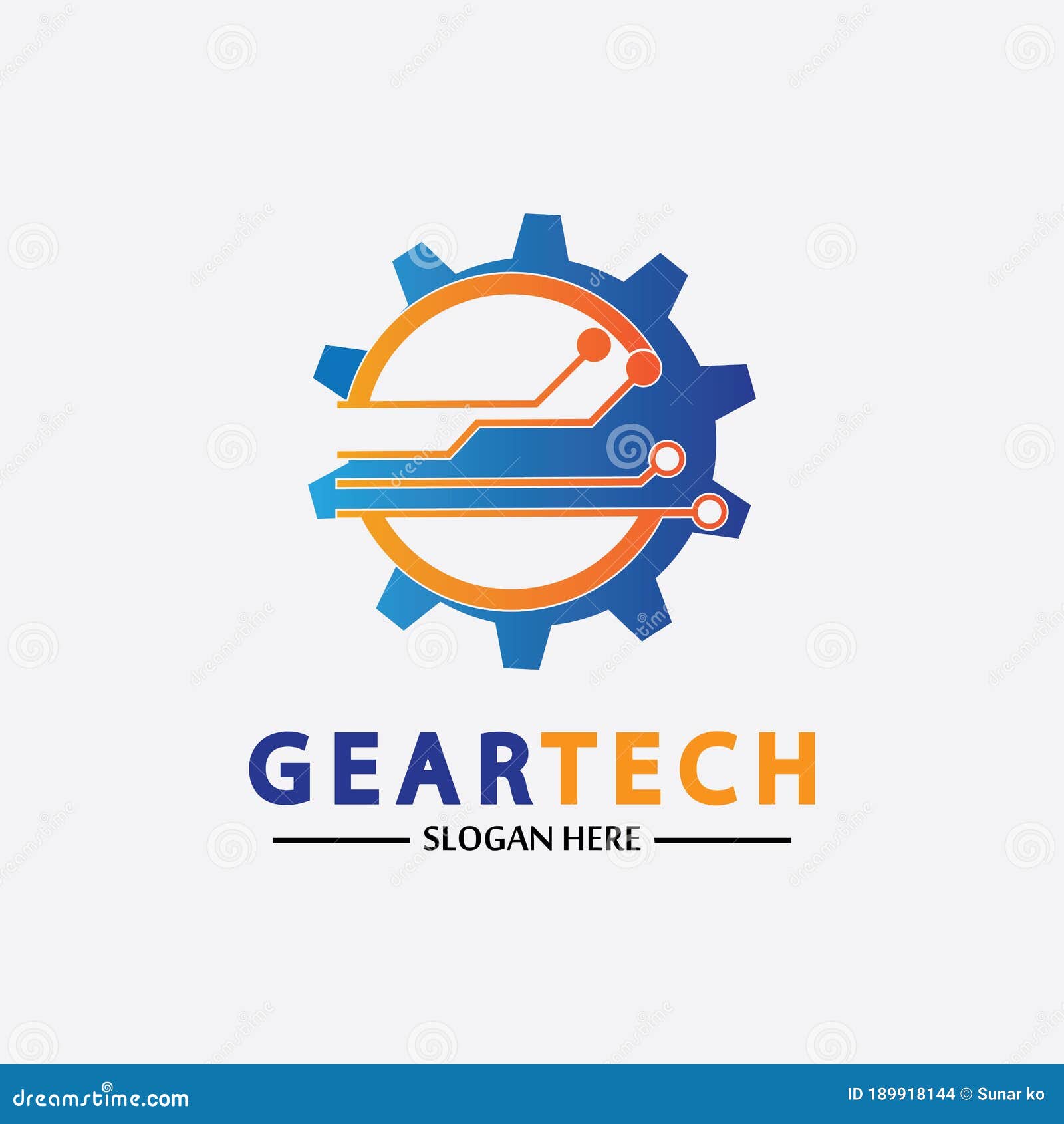 Tech Gear Logo Vector Design Template. Technology Logo Template Design ...