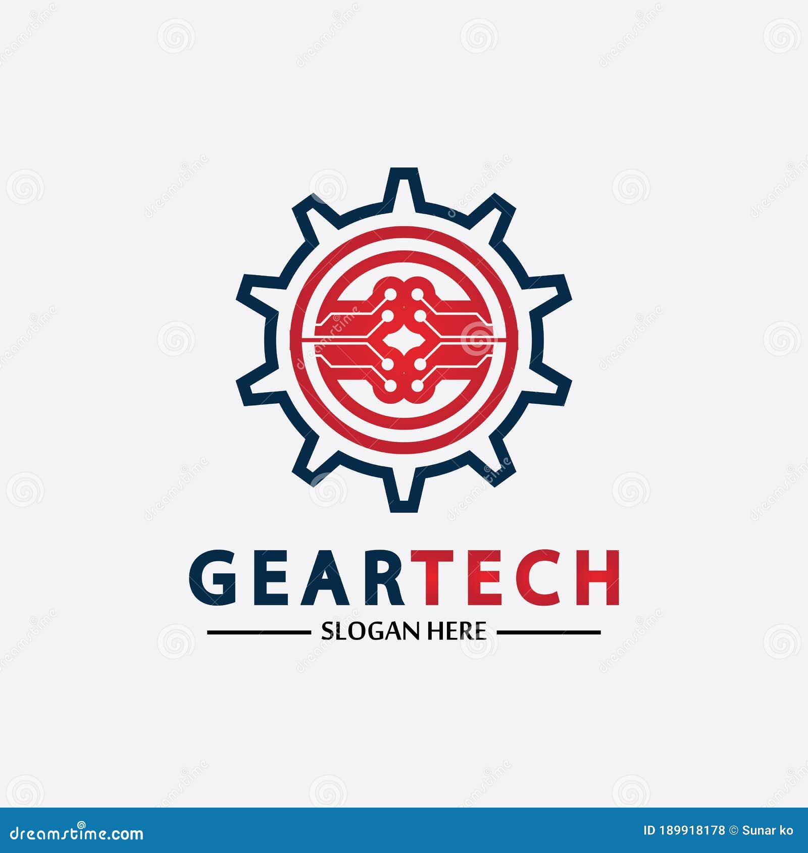 Tech Gear Logo Vector Design Template. Technology Logo Template Design ...