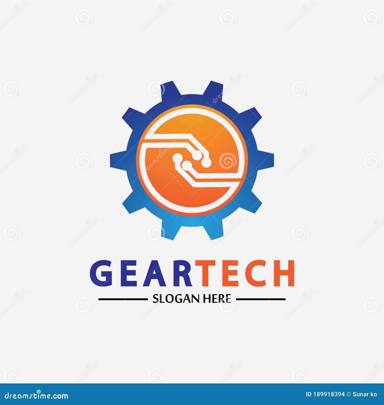 Tech Gear Logo Vector Design Template. Technology Logo Template Design ...
