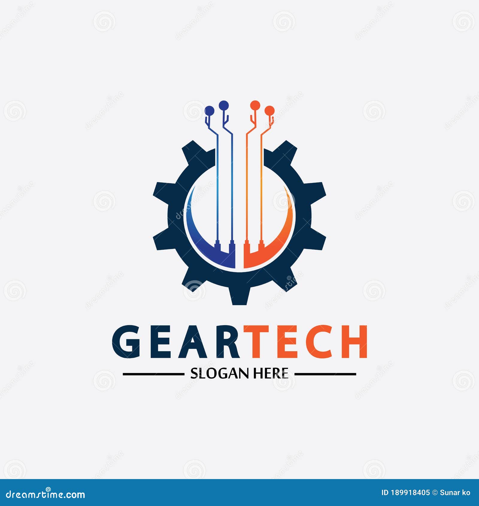 Tech Gear Logo Vector Design Template. Technology Logo Template Design ...