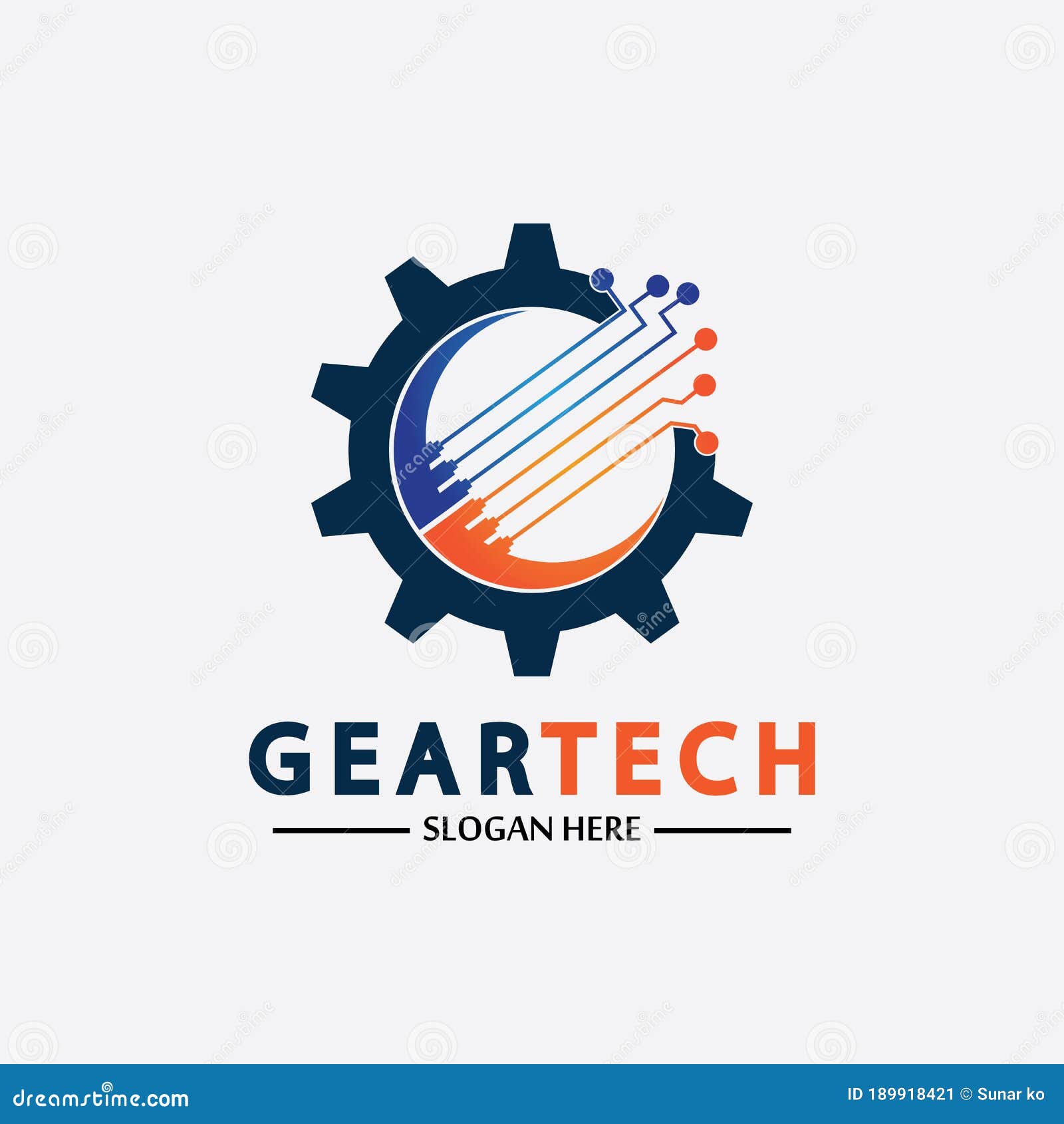 Tech Gear Logo Vector Design Template. Technology Logo Template Design ...