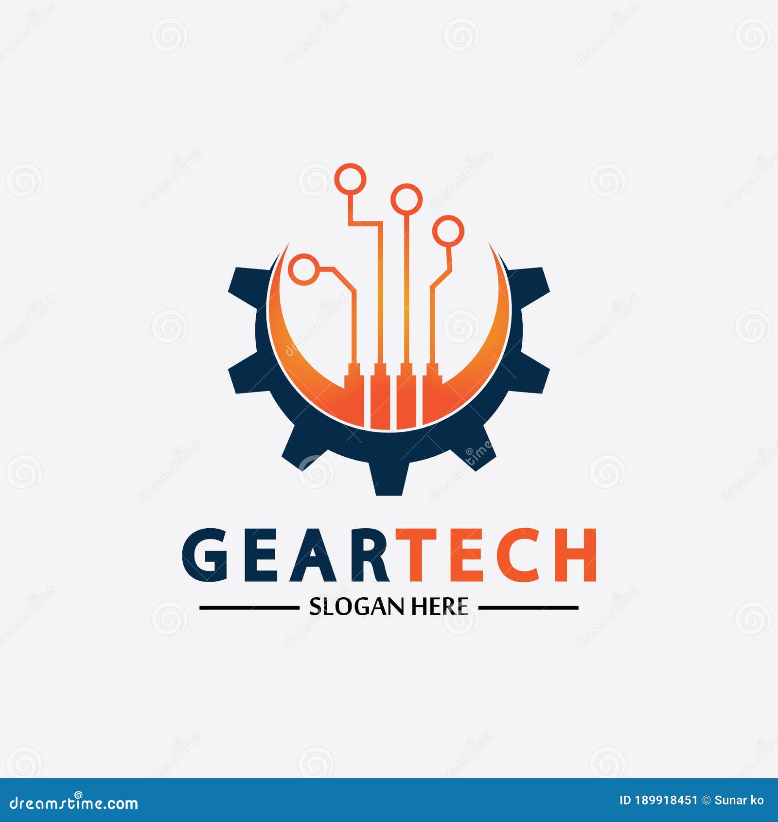 Tech Gear Logo Vector Design Template. Technology Logo Template Design ...