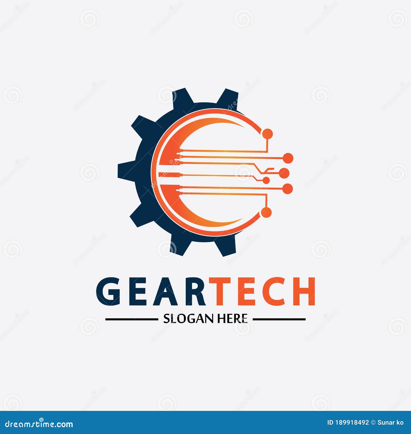 Tech Gear Logo Vector Design Template. Technology Logo Template Design ...