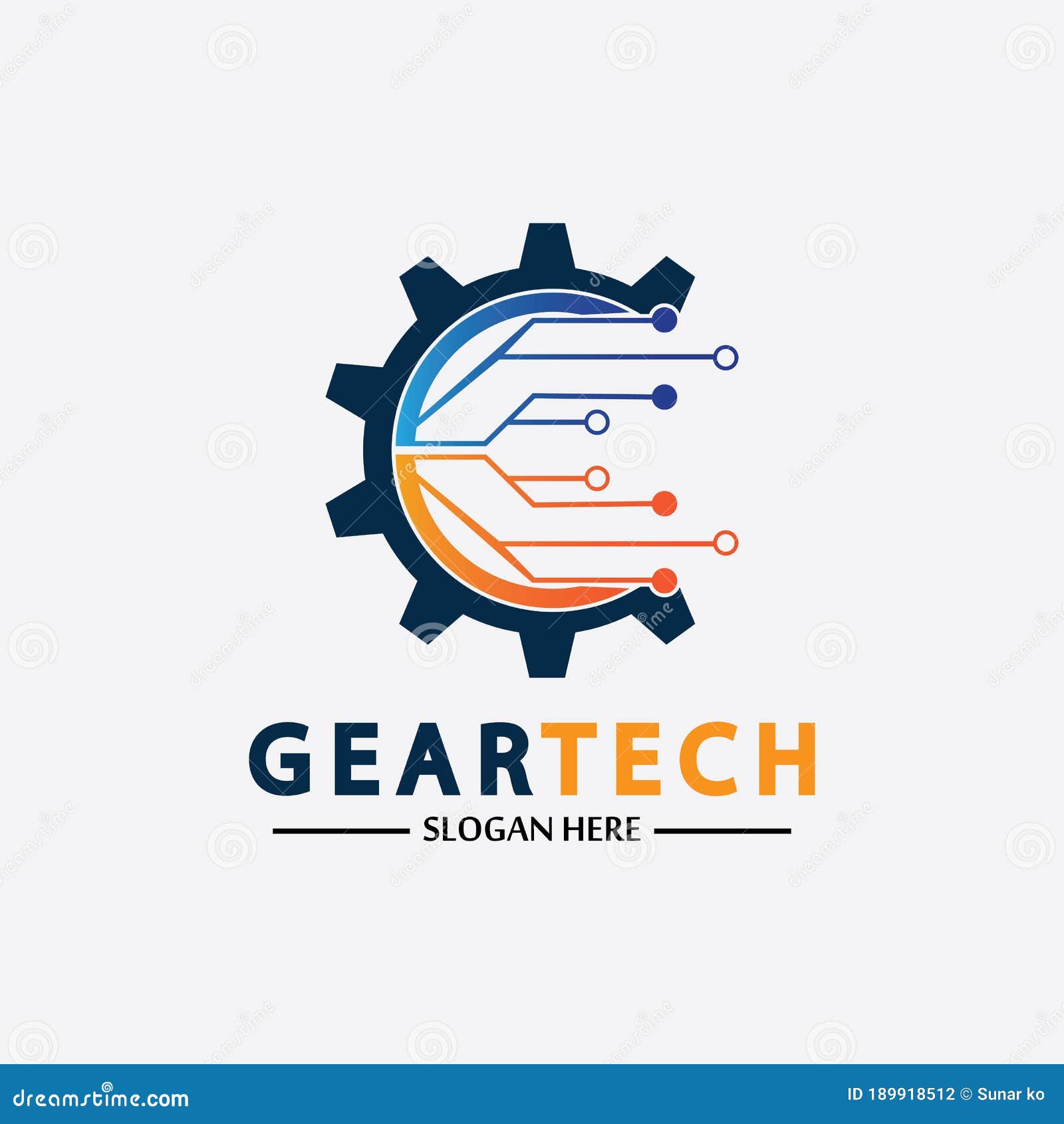 Tech Gear Logo Vector Design Template. Technology Logo Template Design ...
