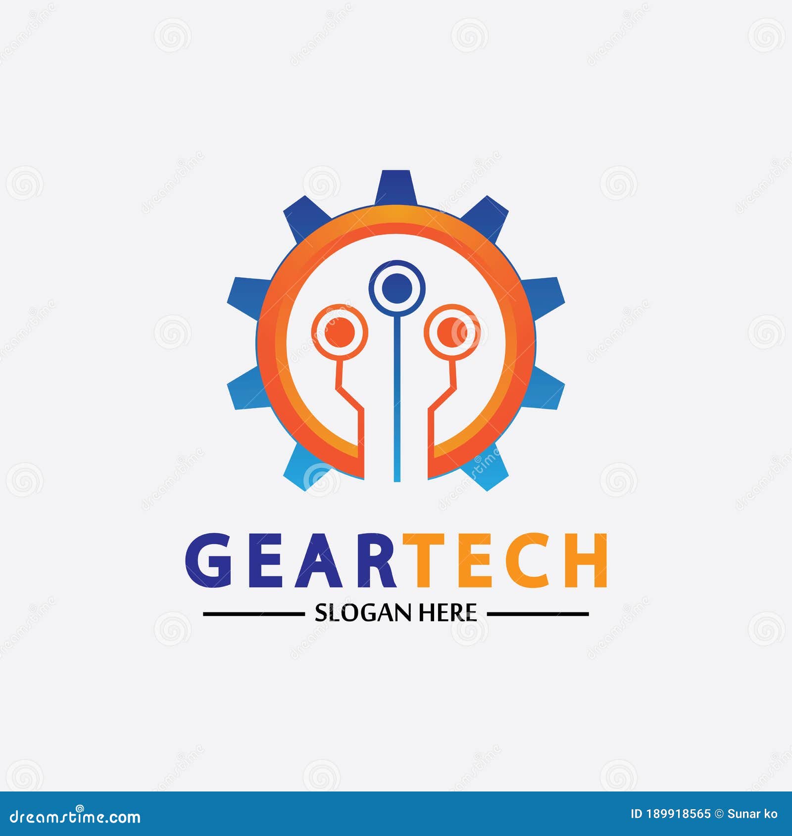 Tech Gear Logo Vector Design Template. Technology Logo Template Design ...