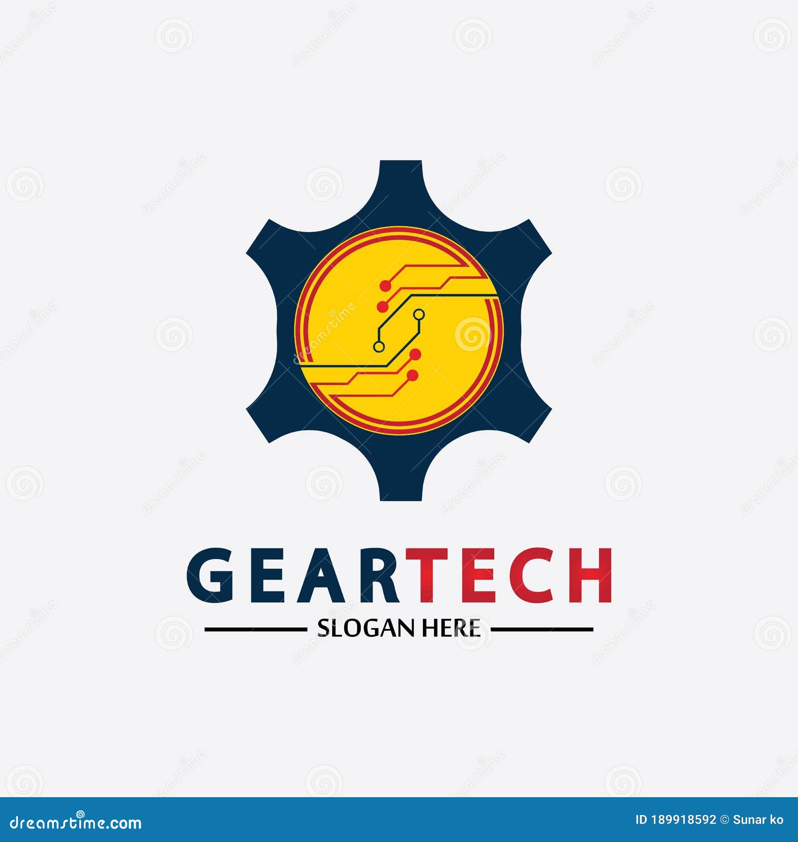 Tech Gear Logo Vector Design Template. Technology Logo Template Design ...
