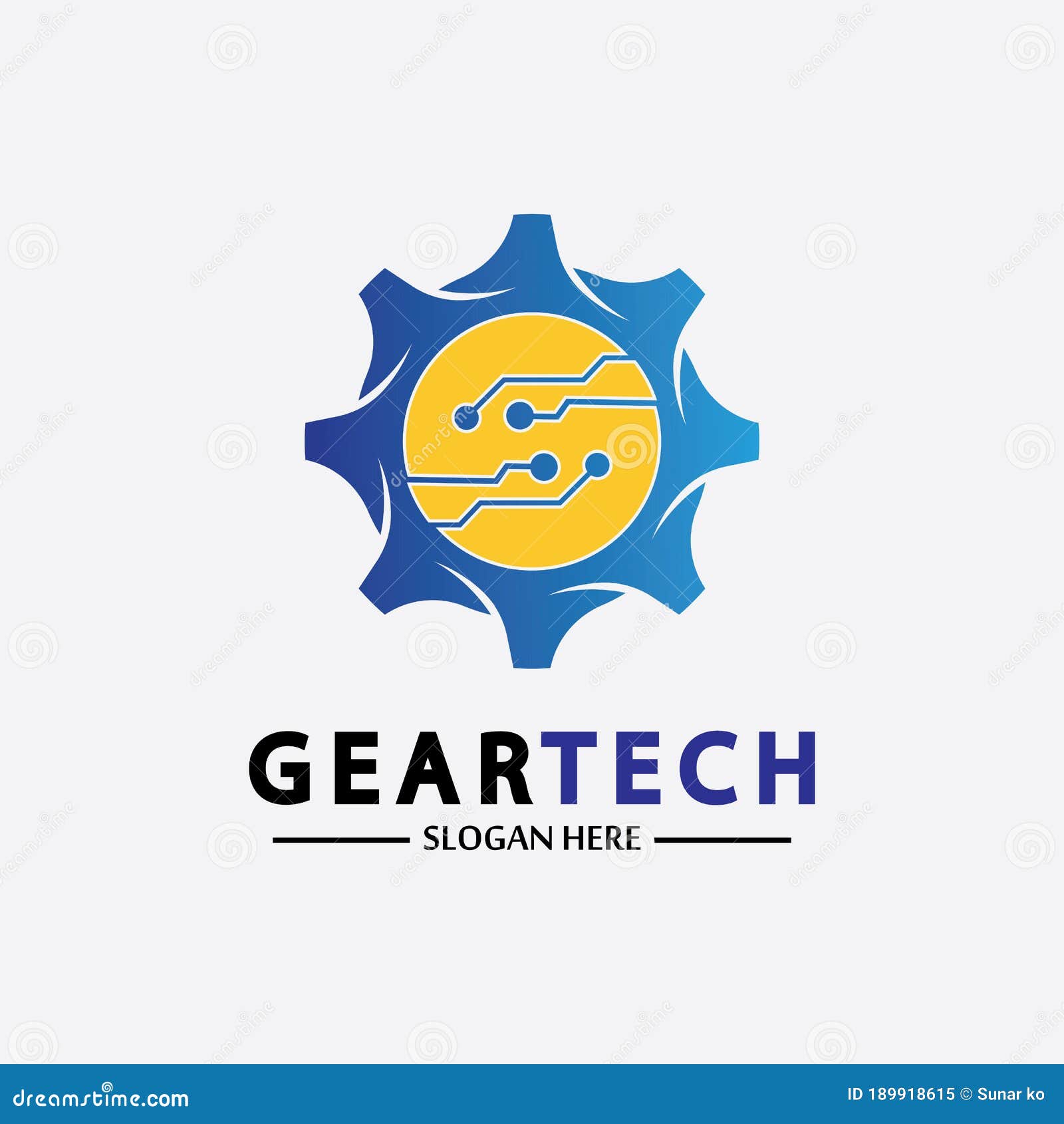 Tech Gear Logo Vector Design Template. Technology Logo Template Design ...