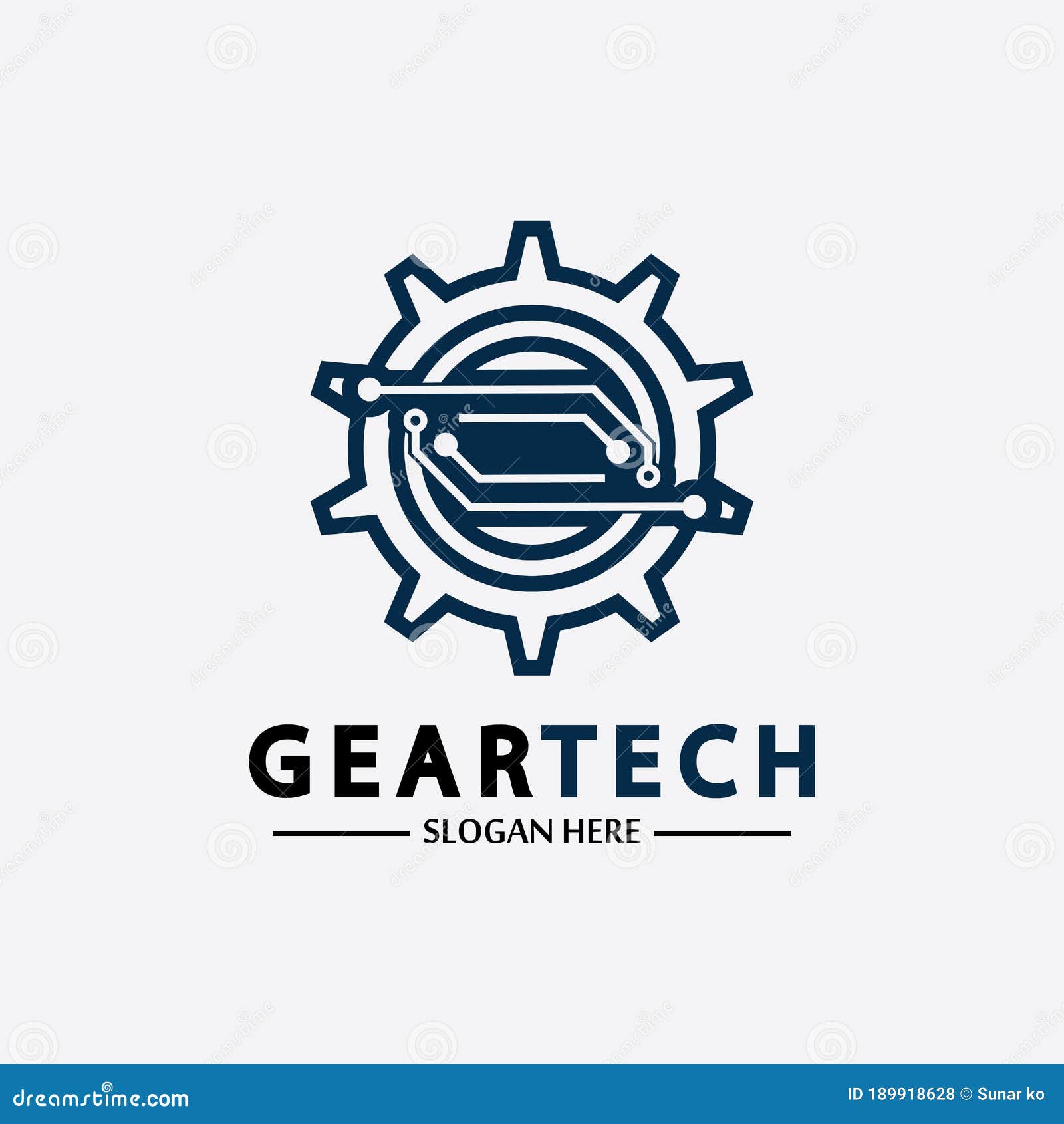 Tech Gear Logo Vector Design Template. Technology Logo Template Design ...