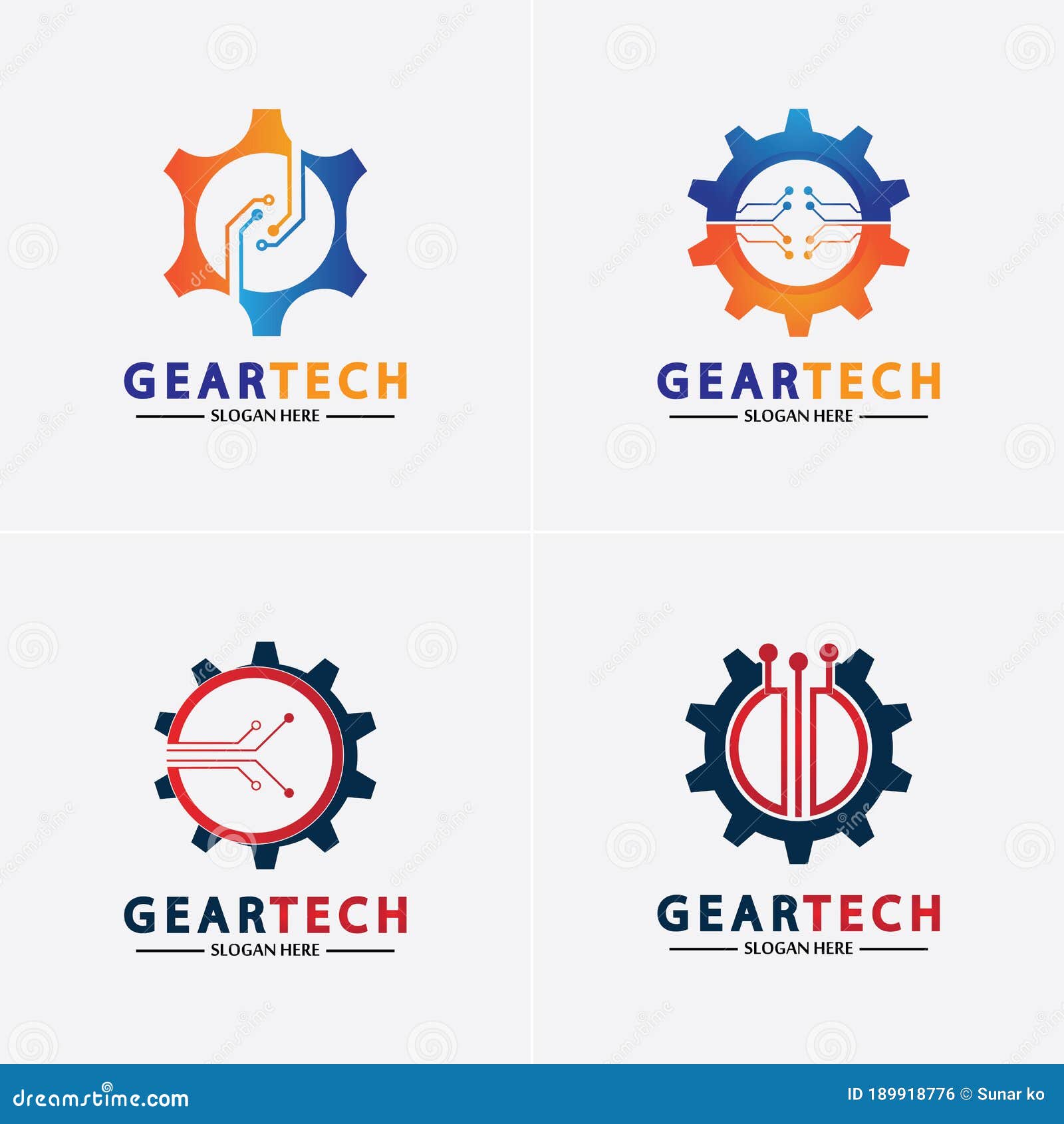 Tech Gear Logo Vector Design Template. Technology Logo Template Design ...