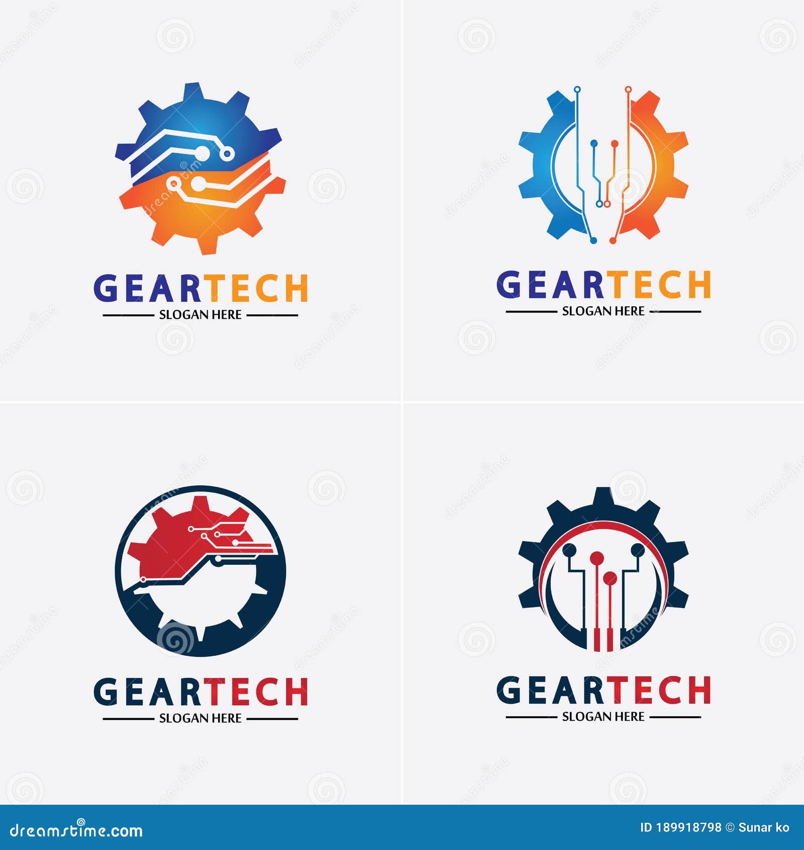 Tech Gear Logo Vector Design Template. Technology Logo Template Design ...