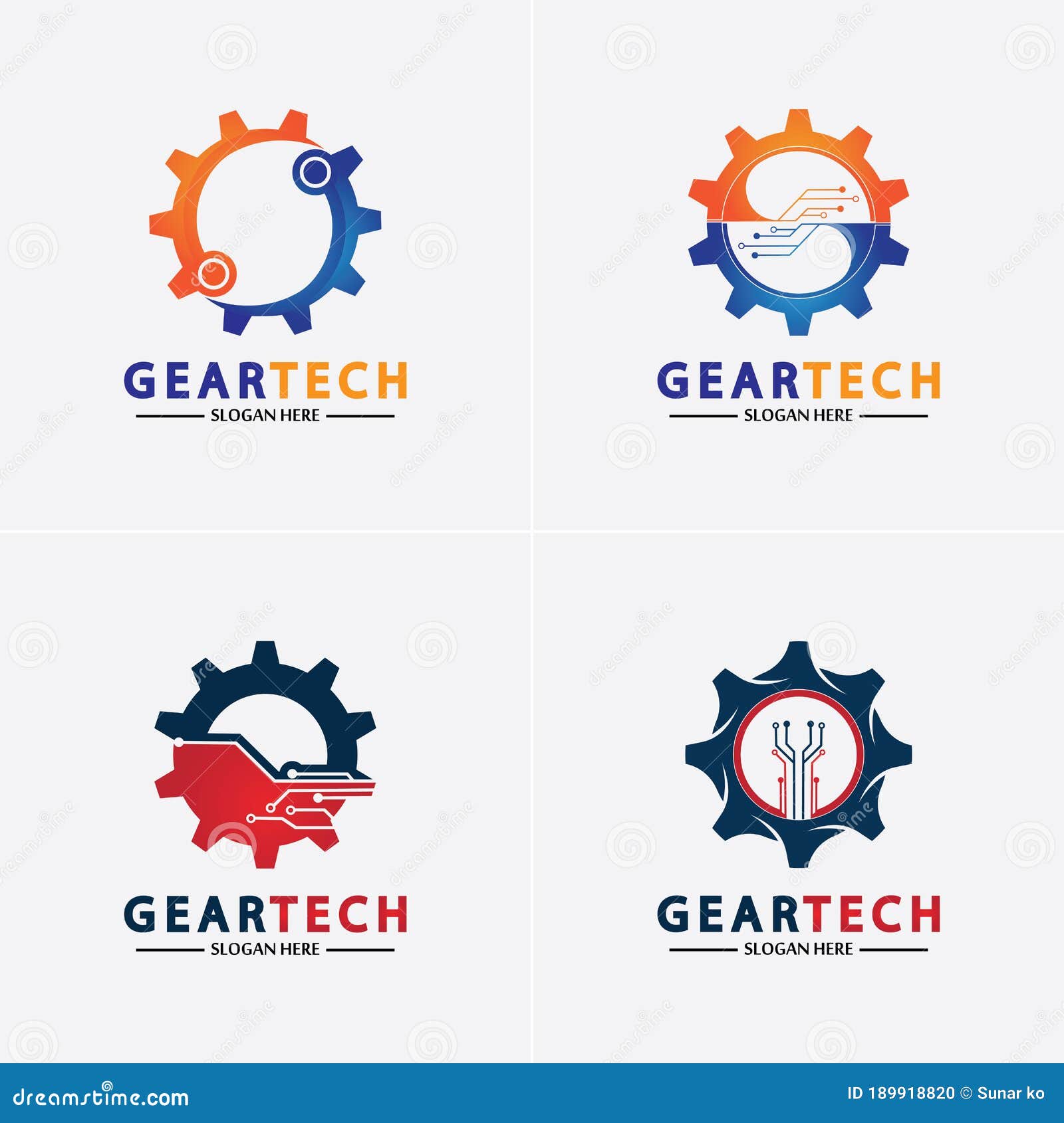 Tech Gear Logo Vector Design Template. Technology Logo Template Design ...