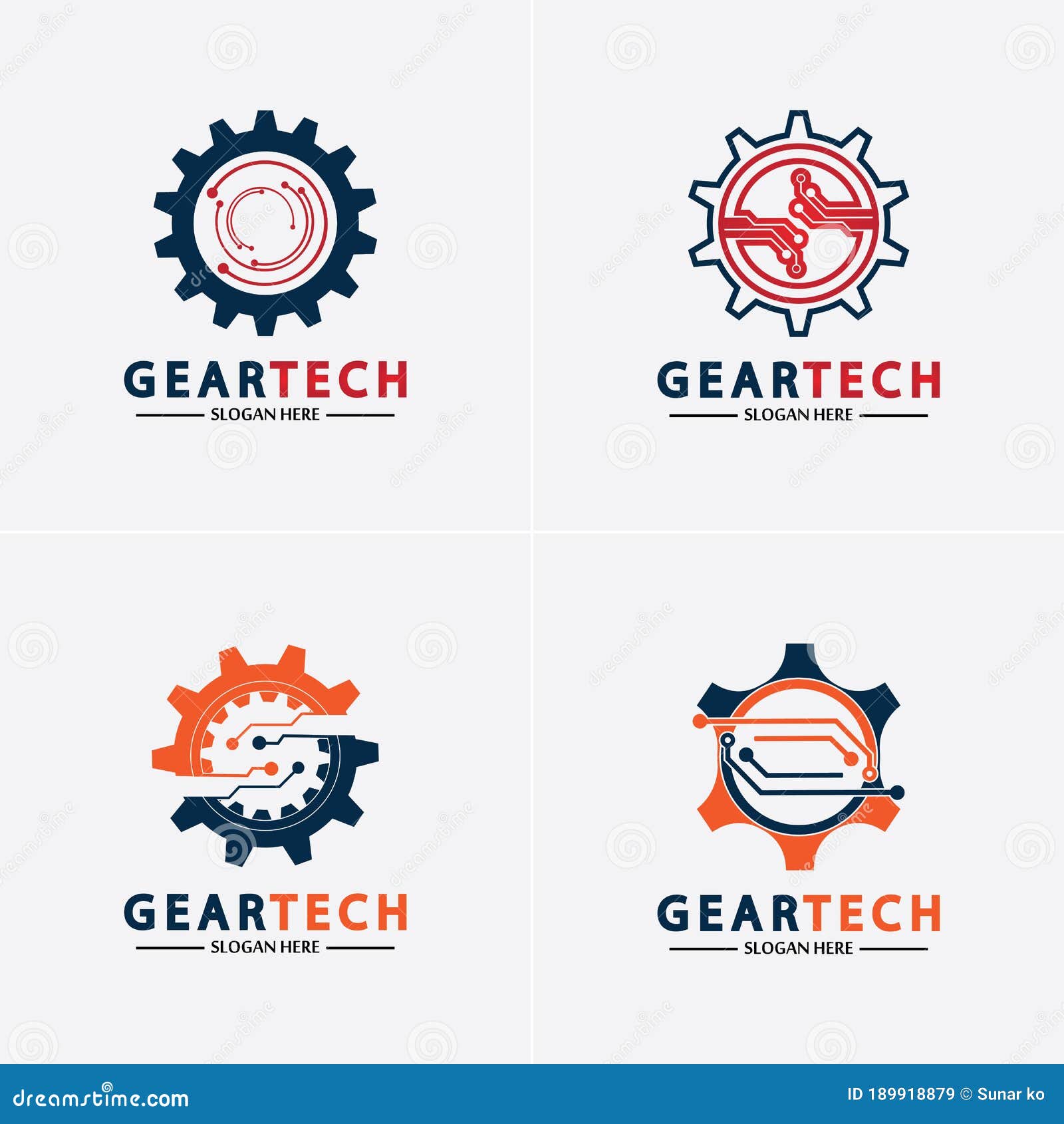 Tech Gear Logo Vector Design Template. Technology Logo Template Design ...