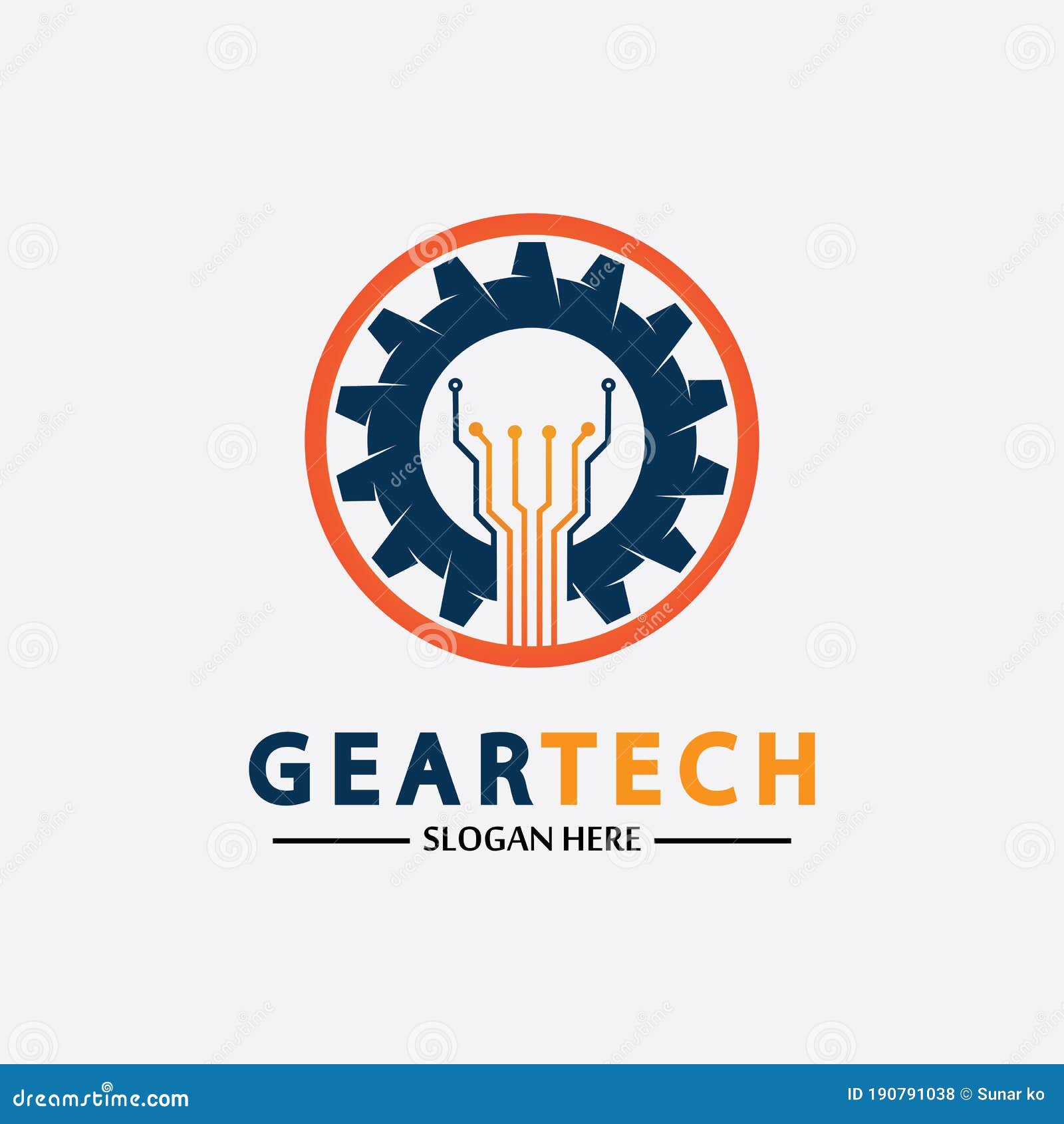 Tech Gear Logo Vector Design Template. Technology Logo Template Design ...