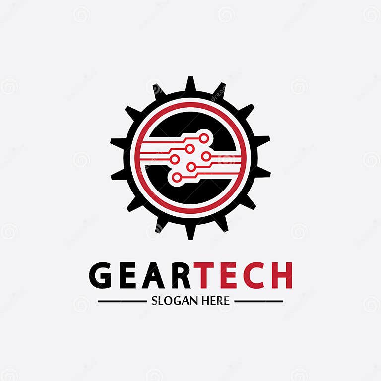 Tech Gear Logo Vector Design Template. Technology Logo Template Design ...