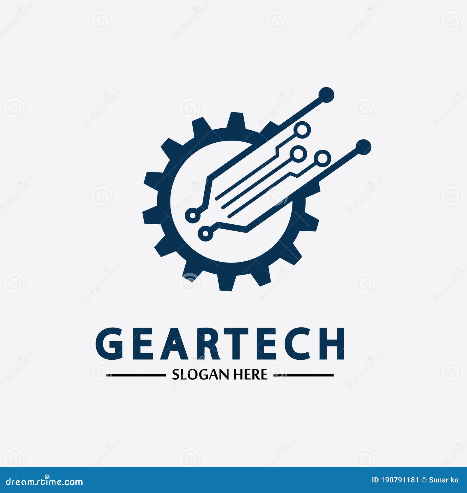 Tech Gear Logo Vector Design Template. Technology Logo Template Design ...