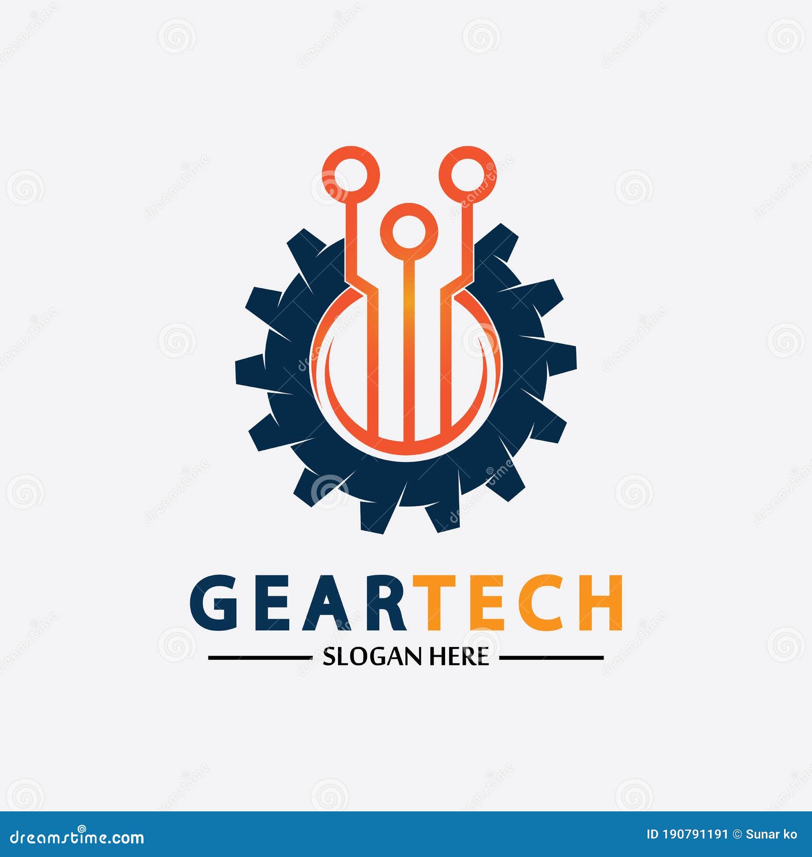 Tech Gear Logo Vector Design Template. Technology Logo Template Design ...