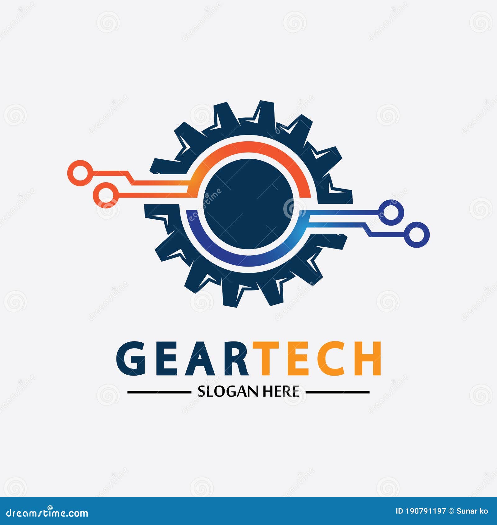 Tech Gear Logo Vector Design Template. Technology Logo Template Design ...
