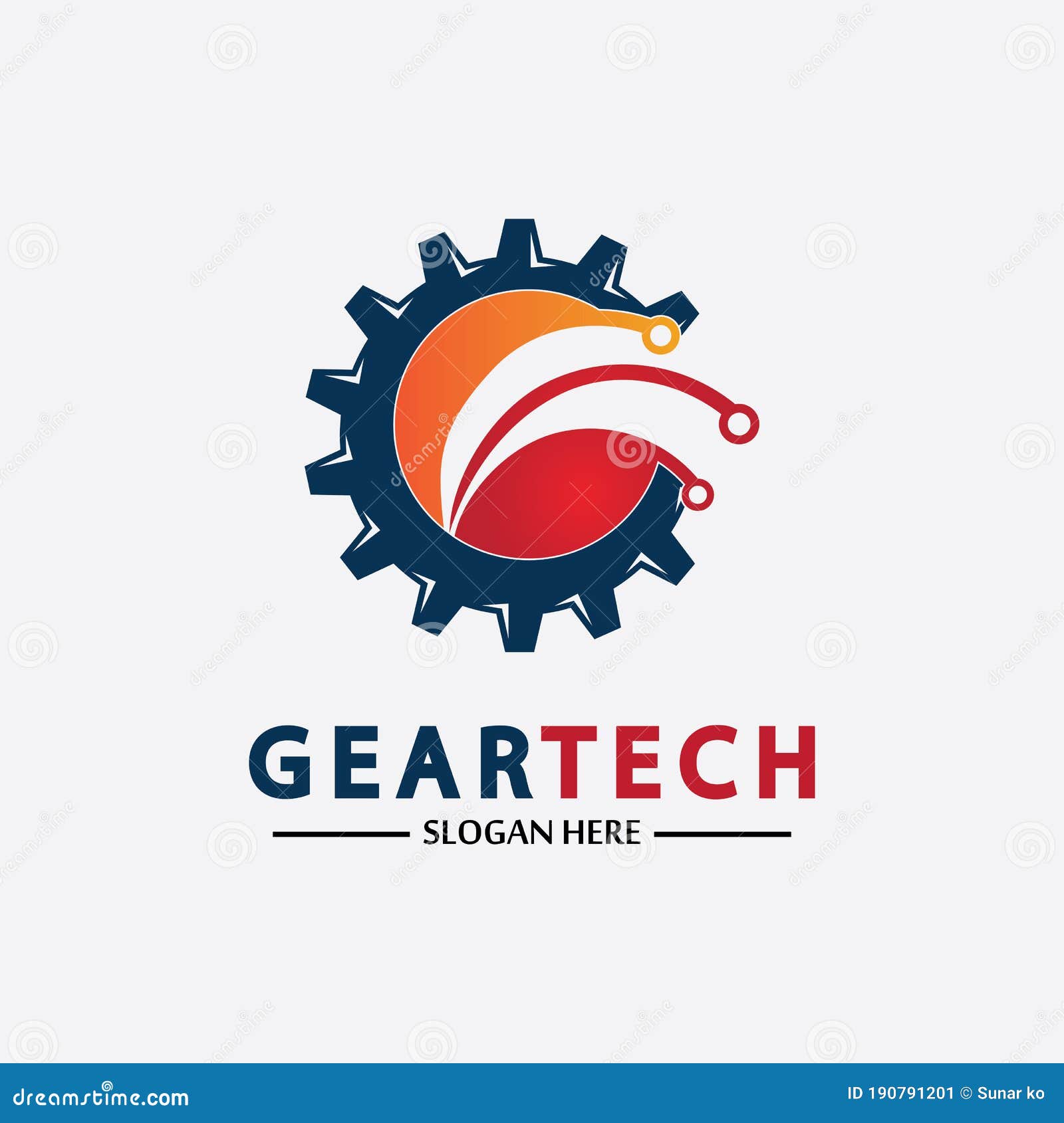 Tech Gear Logo Vector Design Template. Technology Logo Template Design ...