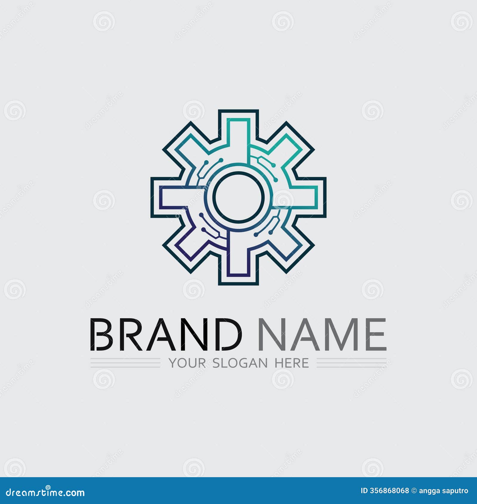 Tech Gear Logo Vector Design Template. Technology Logo Template Design ...