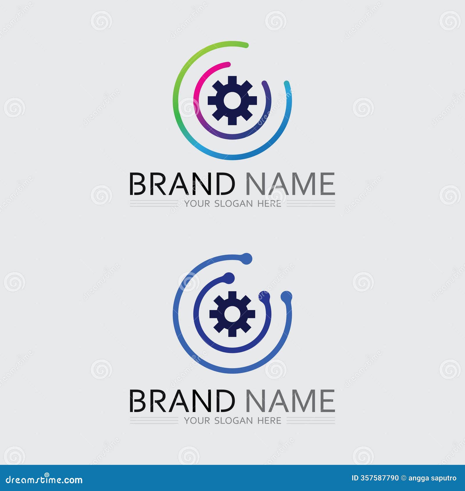 Tech Gear Logo Vector Design Template. Technology Logo Template Design ...