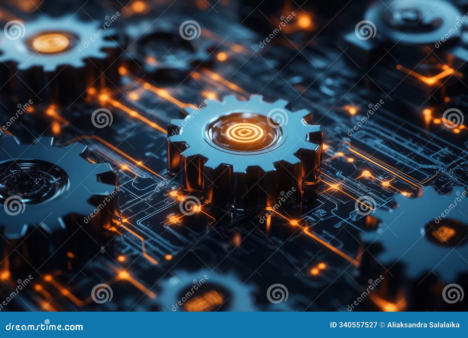 Tech Gear Synchronization, an Intricate Design of Intersecting Gears ...