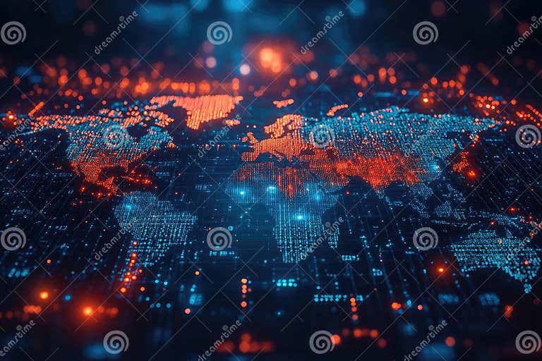 Tech Geography: World Map Crafted from Microchips, Global ...