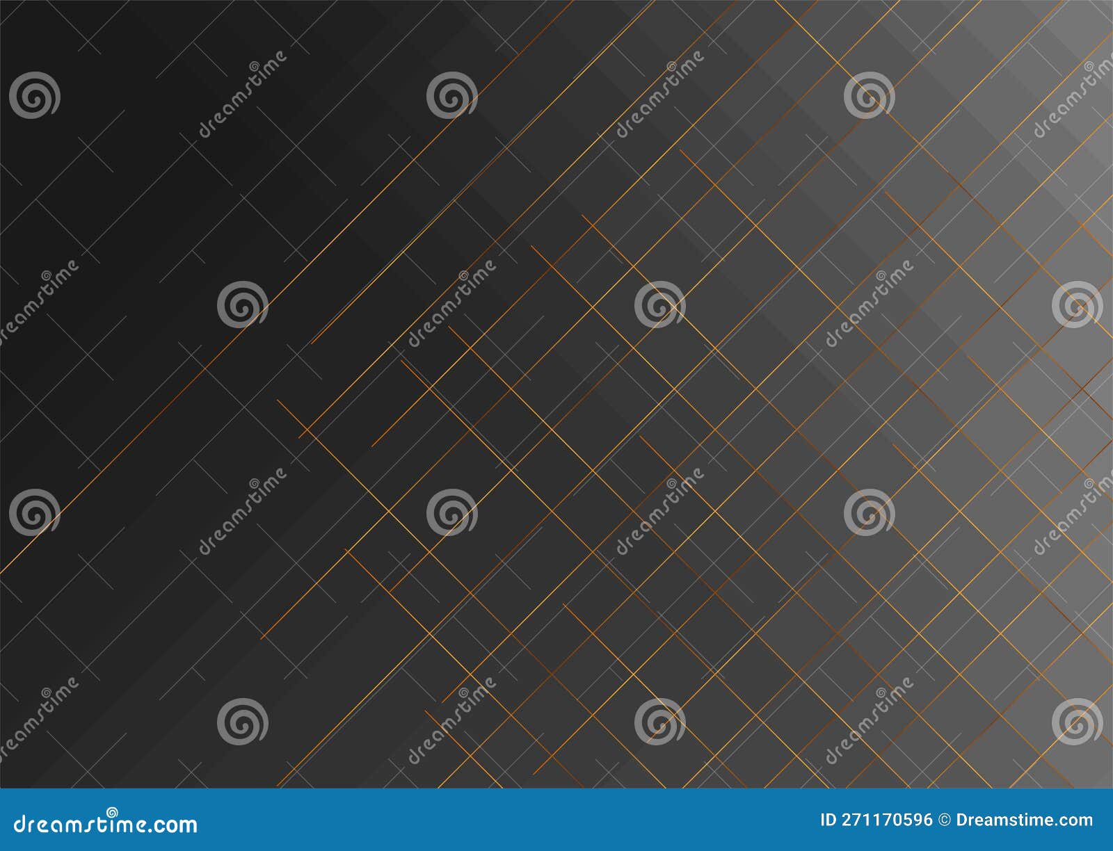 Tech Geometric Background with Golden Linear Grid Stock Illustration ...