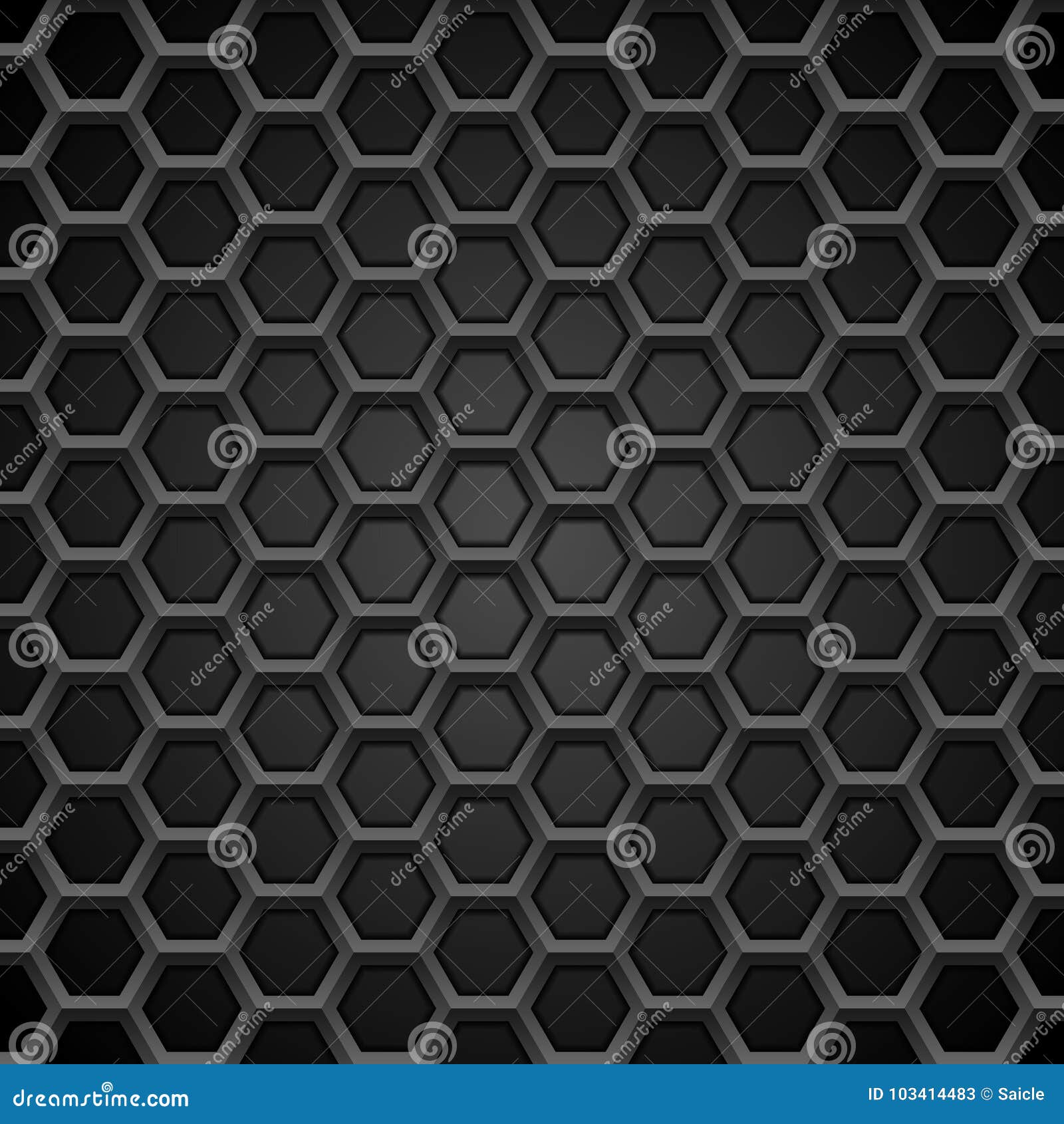 Hexagon Texture. Grey Honeycomb Mosaic. Realistic Mesh Cells. Abstract ...