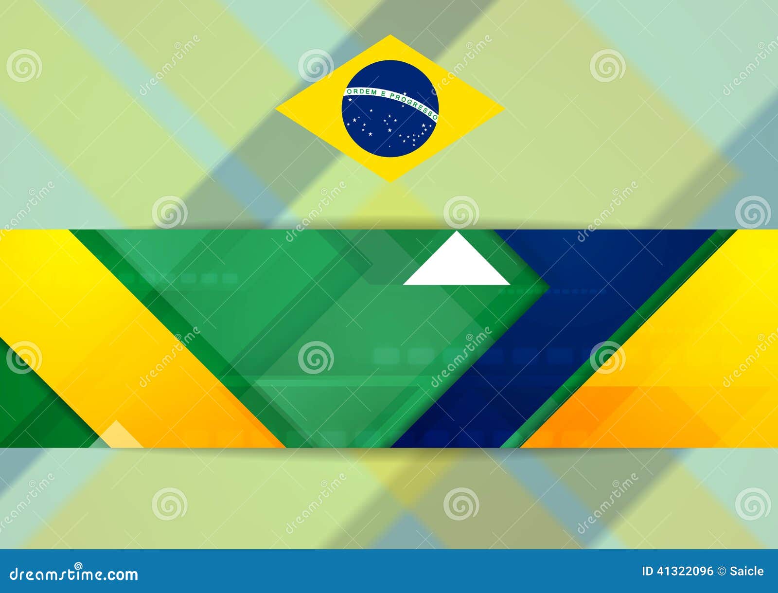 Tech Geometry Background in Brazilian Colors Stock Vector ...