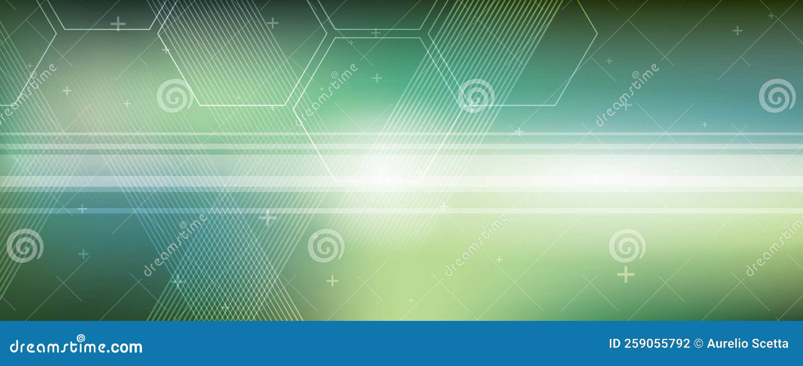 Tech Green Background with Geometric Shapes Stock Vector - Illustration ...