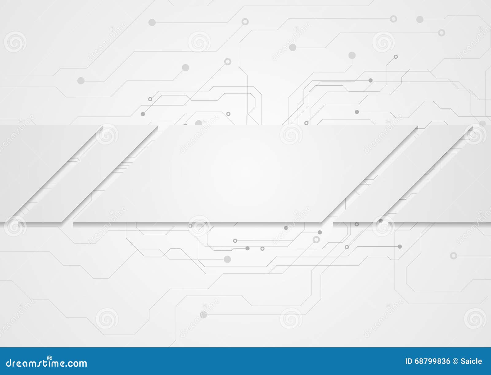 Tech Grey Abstract Background with Circuit Board Stock Vector ...