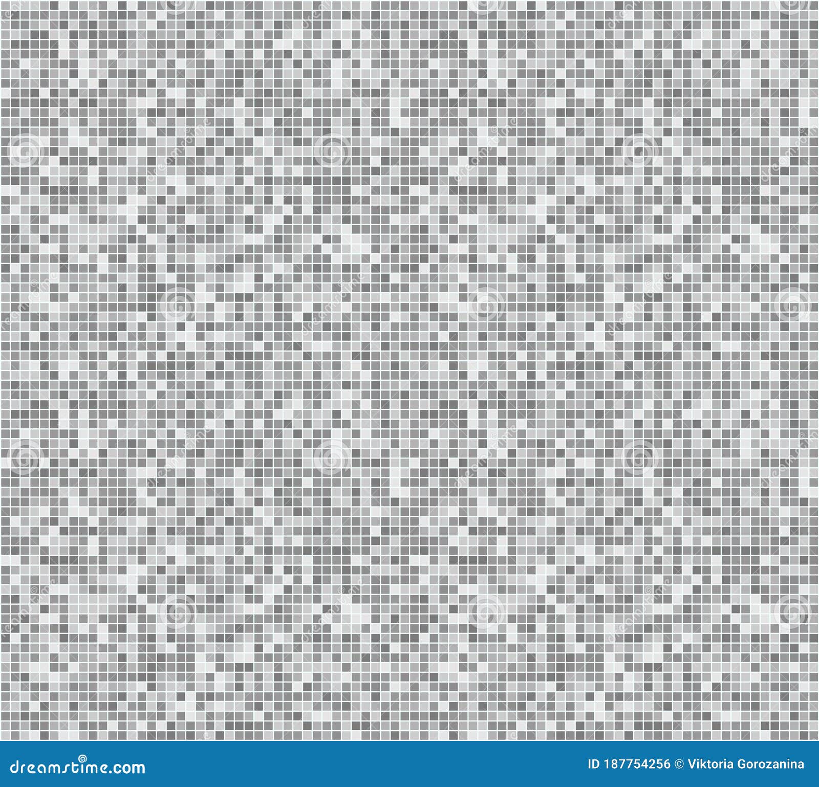 Tech Grey Pattern. Vector Pixel Seamless Background. Square Modern ...