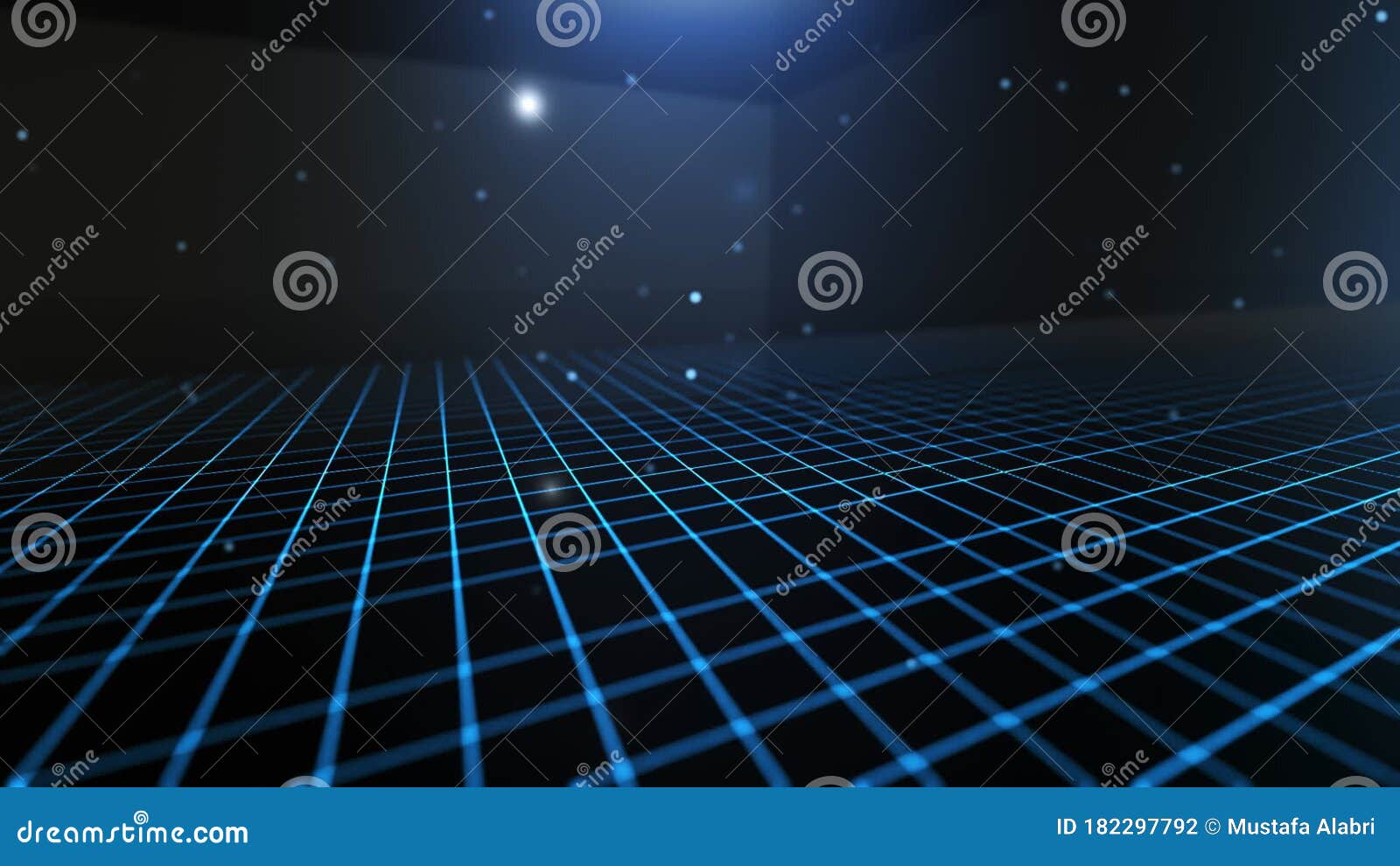 Tech Grid Background, Digital Grid Background with Particles Stock ...