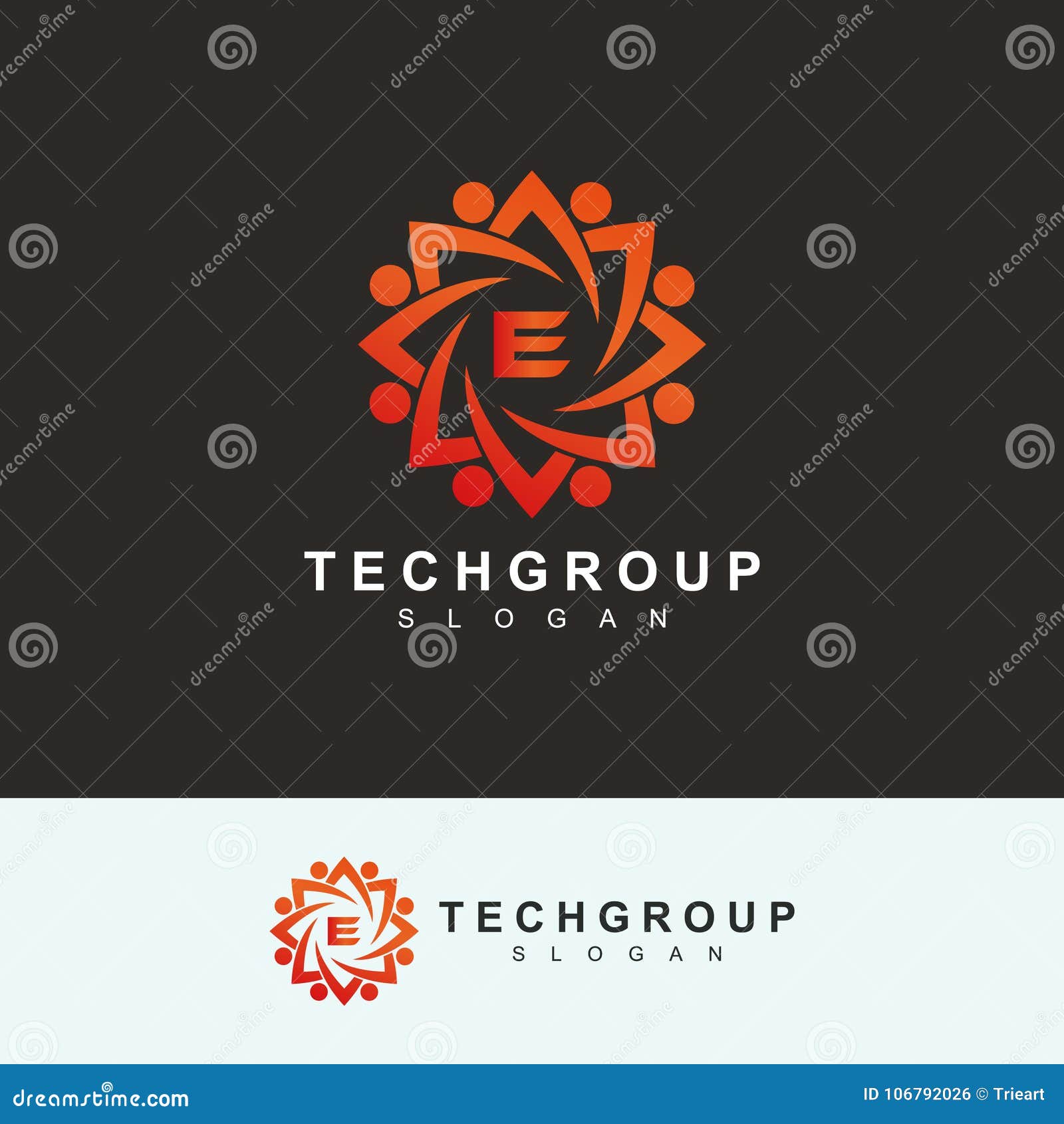 Tech Group Initial Letter E Logo Design Usable for Company Logo Stock ...