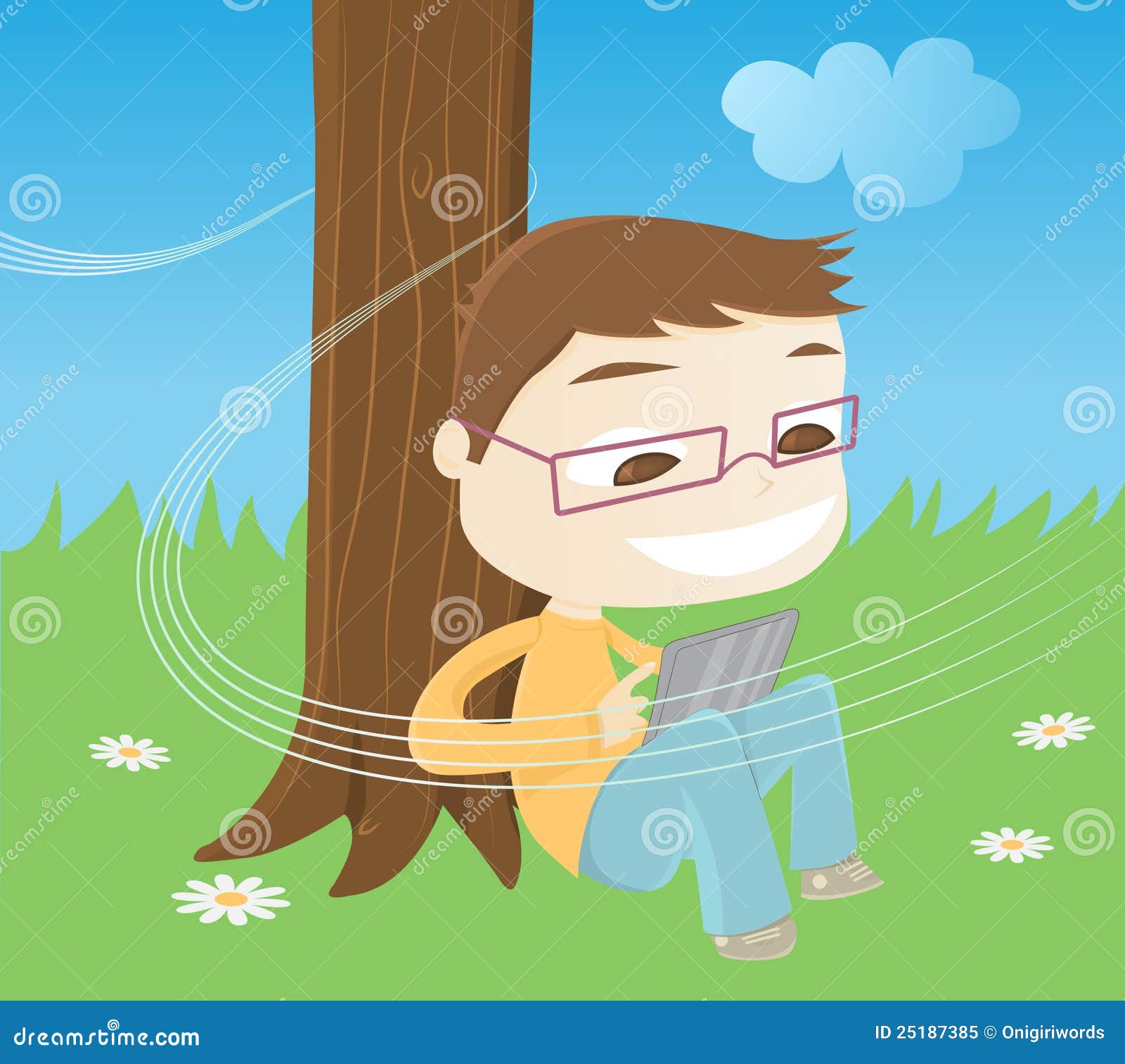 Tech guy stock vector. Illustration of communication - 25187385