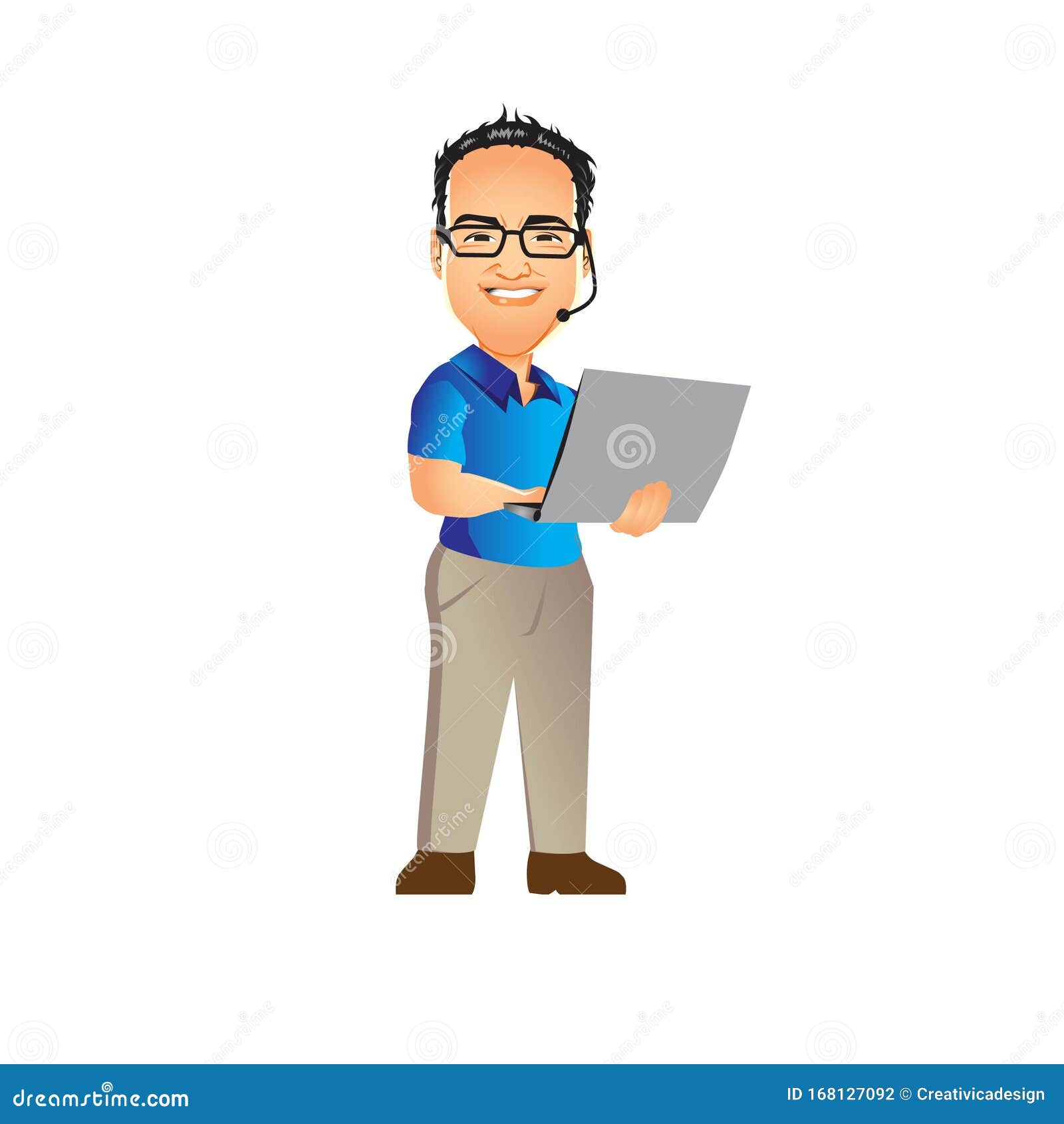 Tech Guy Nerd Vectorillustratie Vector Illustratie - Illustration of ...