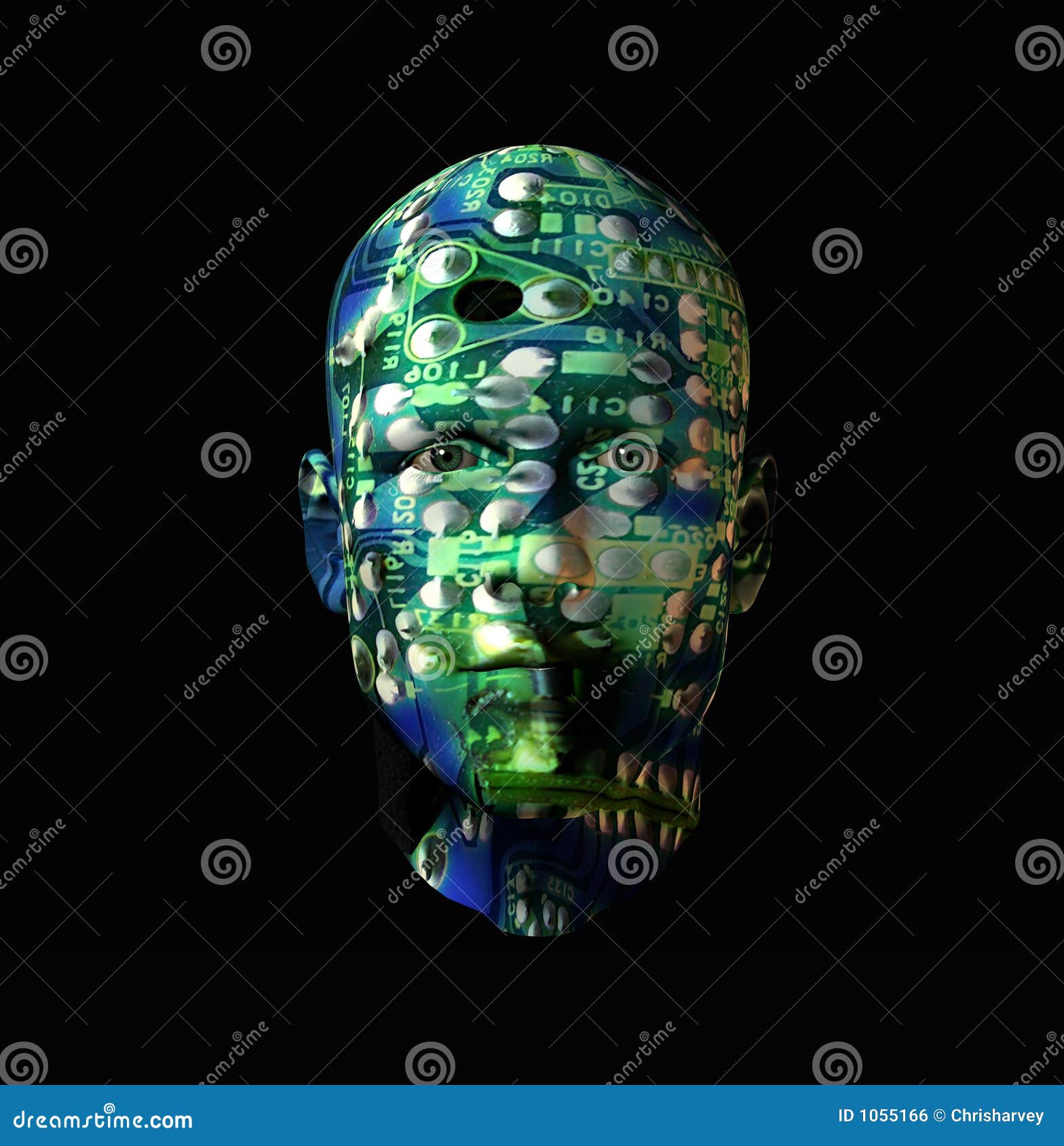 Tech Head stock illustration. Illustration of electric - 1055166