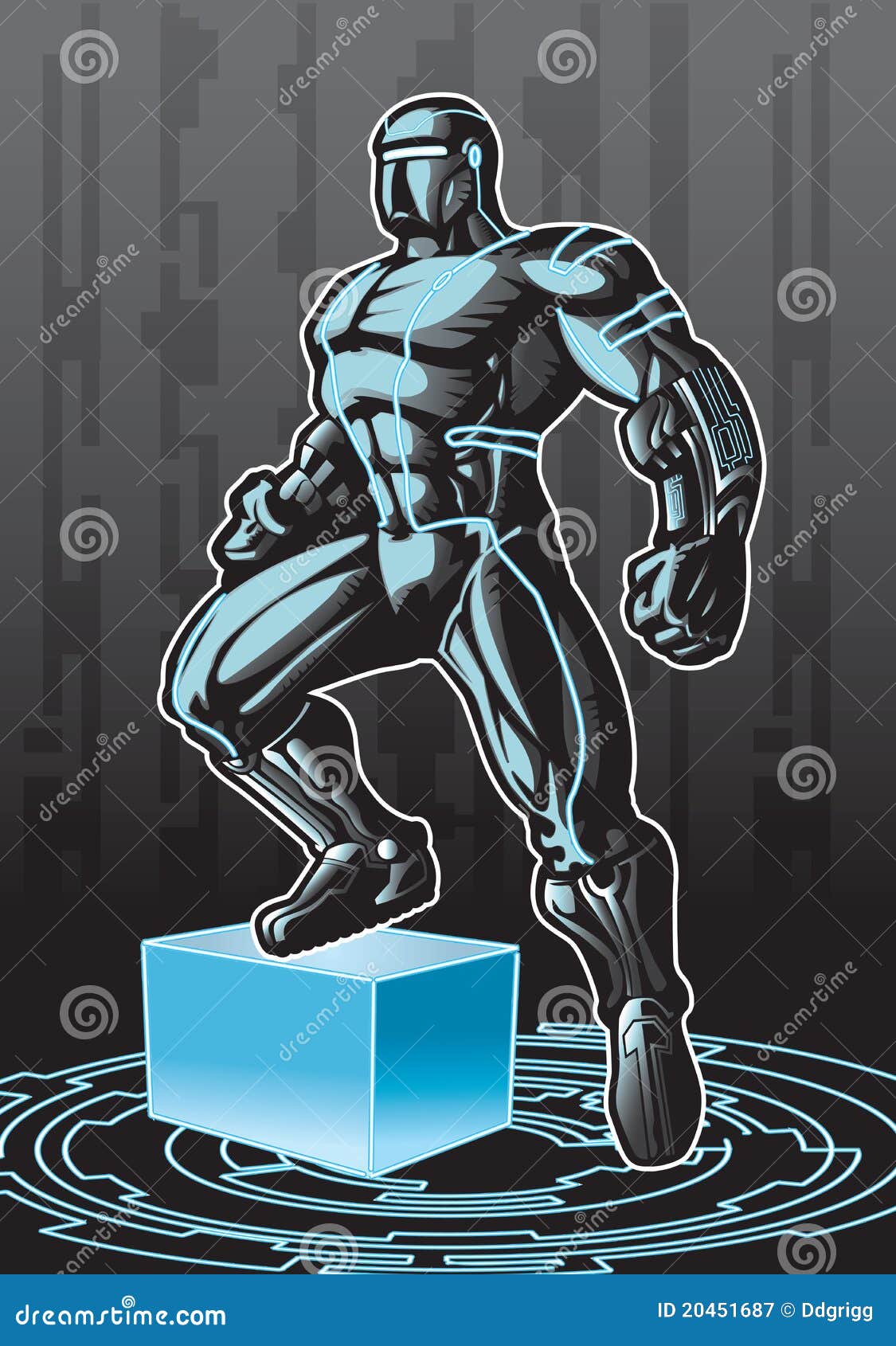 Tech Hero 2 stock vector. Illustration of futuristic - 20451687
