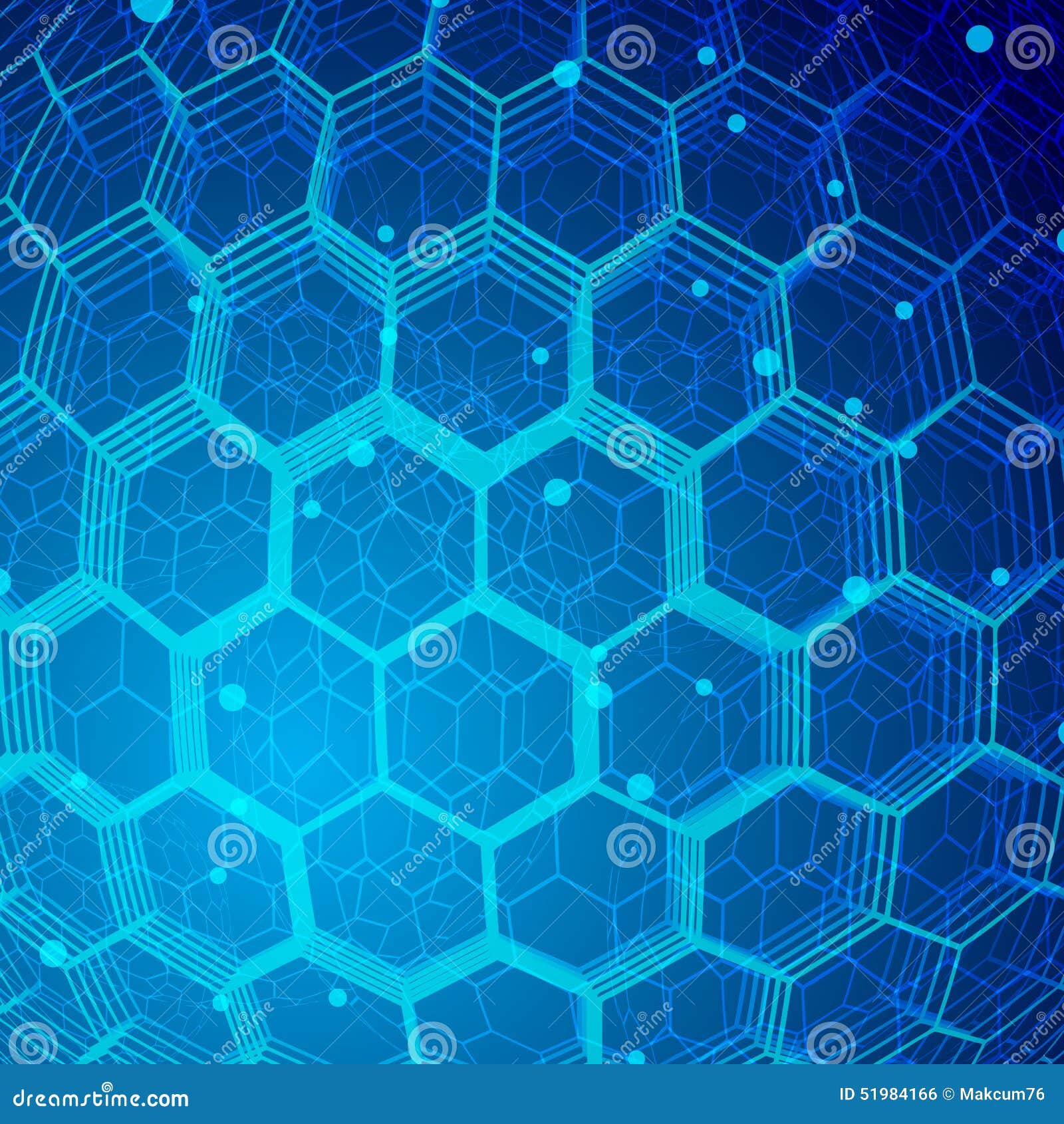 Tech Hexagon Background Vector Illustration | CartoonDealer.com #51984166