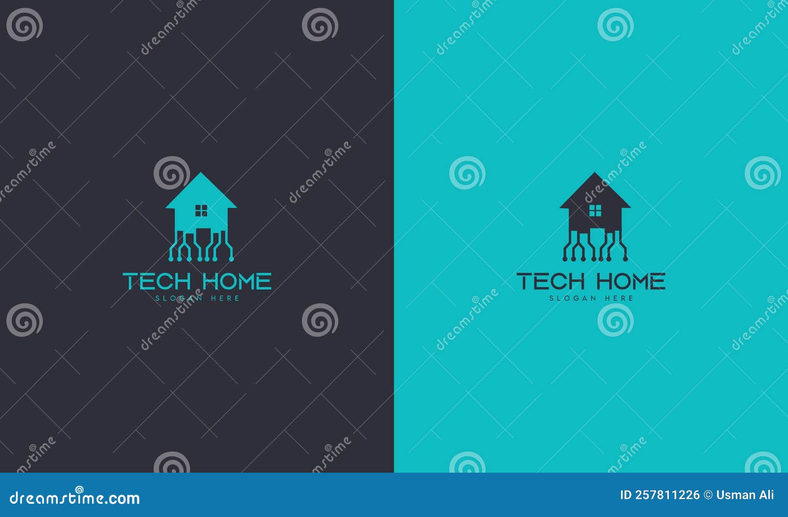 Tech Home Digital Logo Design Template, Tech House, Logo Template ...