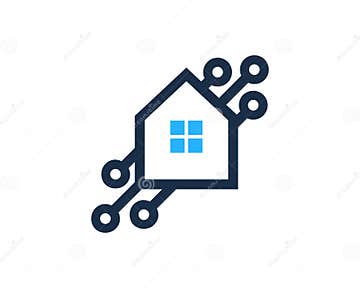Tech House Home Icon Logo Design Element Stock Vector - Illustration of ...