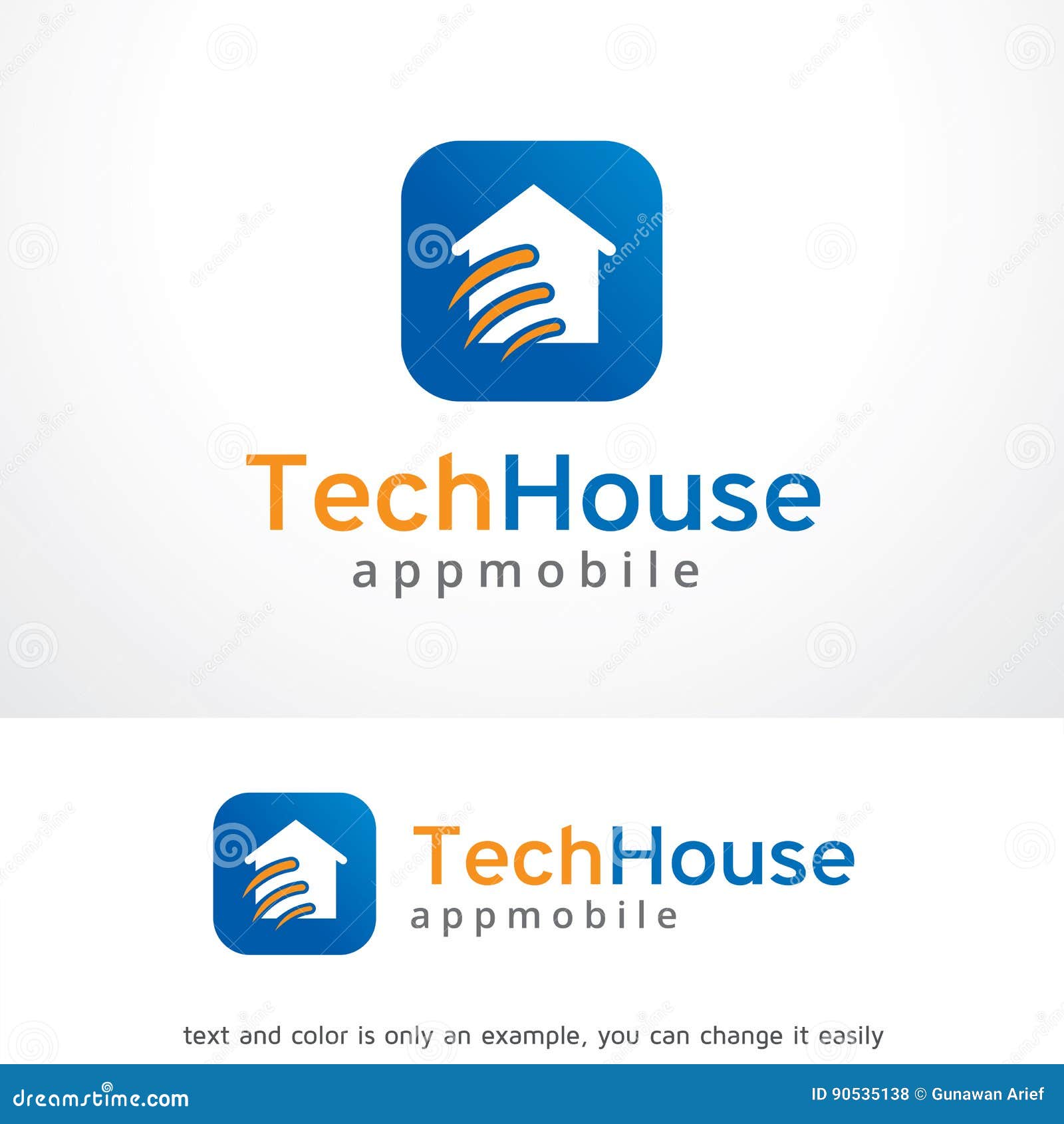 Tech House Logo Template Design Vector, Emblem, Design Concept ...