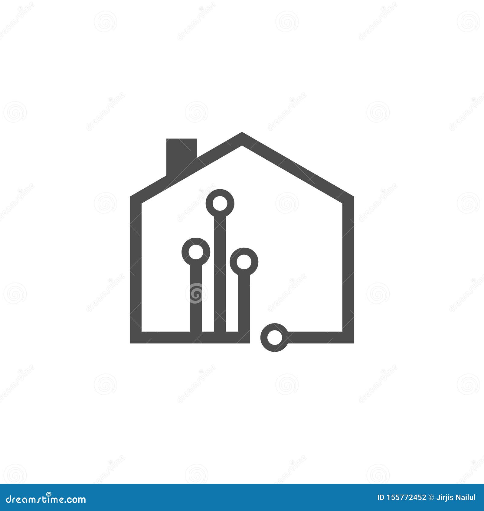 Tech House Vector Technology Logo Concept Design Stock Vector ...